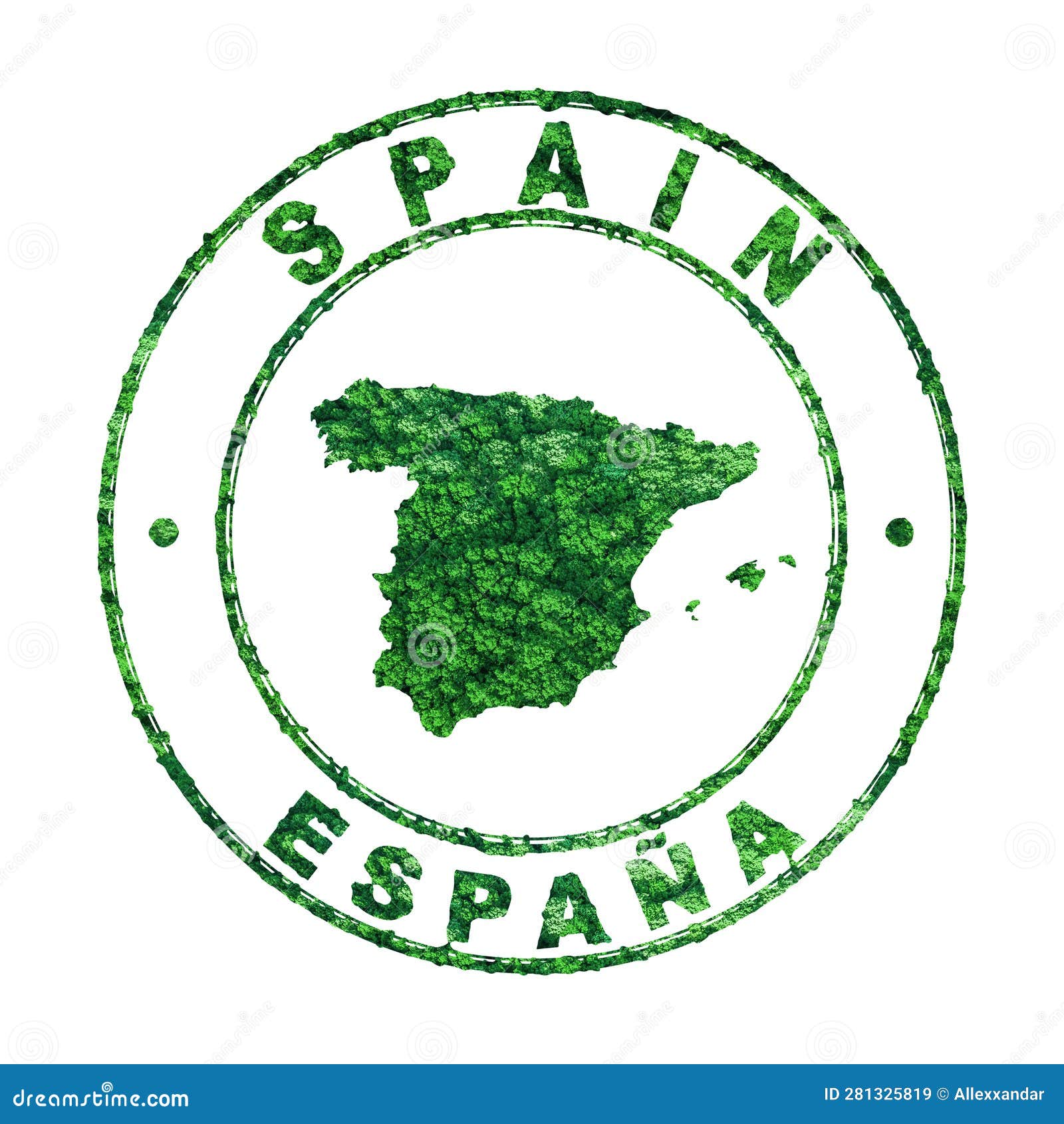 Map of Spain, Postal Stamp, Sustainable Development, CO2 Emission ...