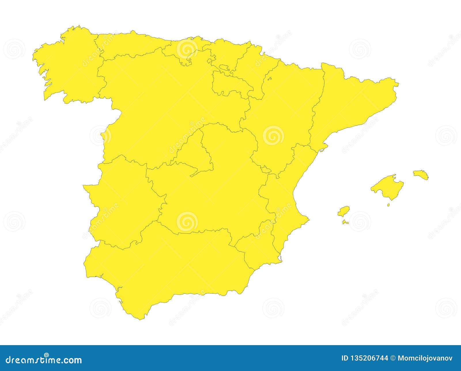 Map Of Spain Provinces. High Detailed Vector Map - Spain Provinces ...