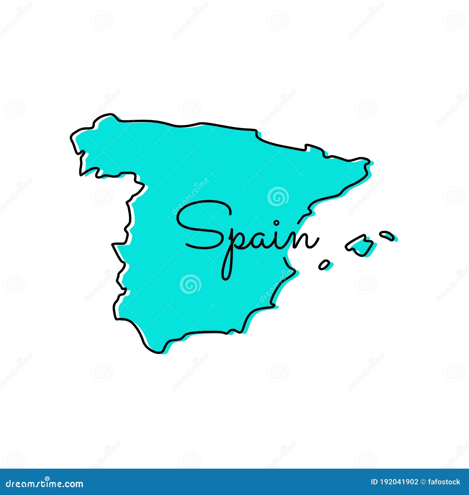 Map of Spain Vector Design Template. Stock Vector - Illustration of ...