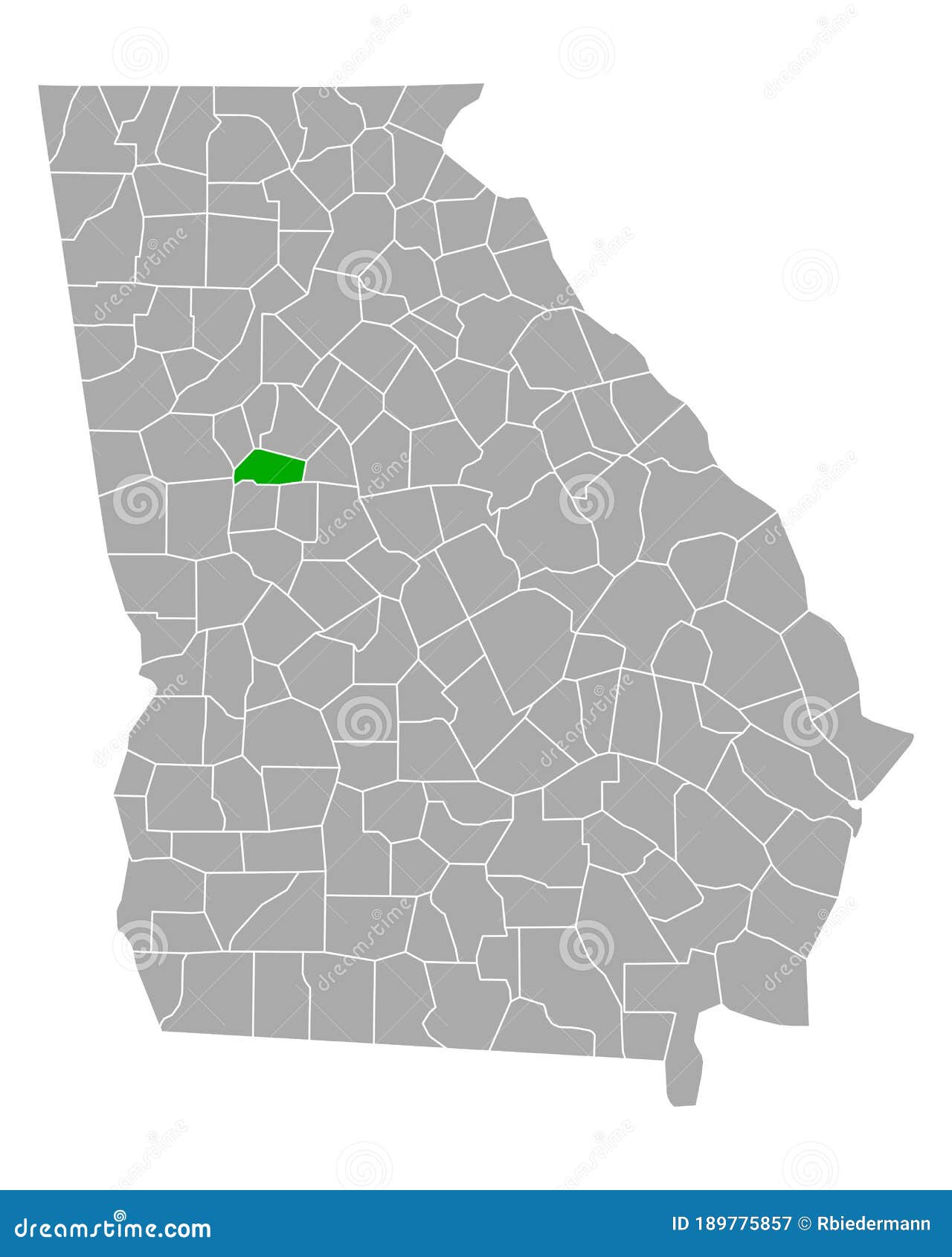 Map of Spalding in Georgia stock vector. Illustration of travel - 189775857