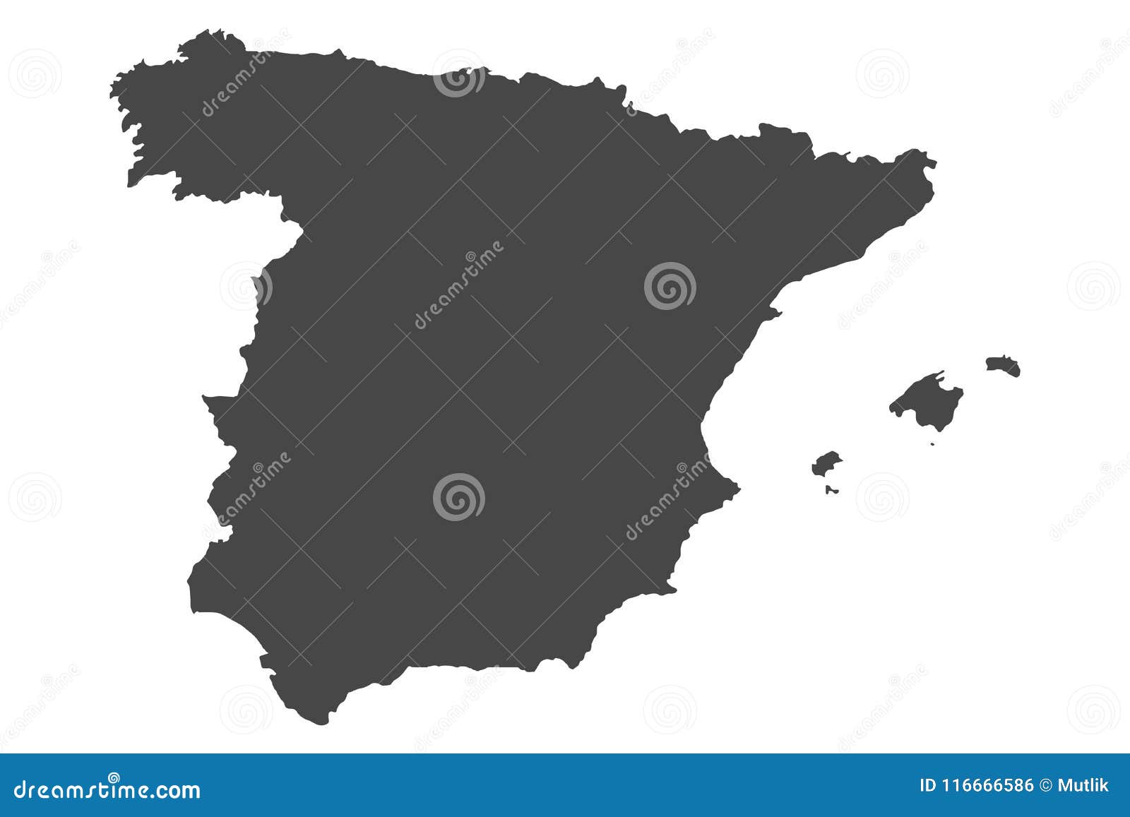 Map of the Spanish Kingdom stock vector. Illustration of capital ...