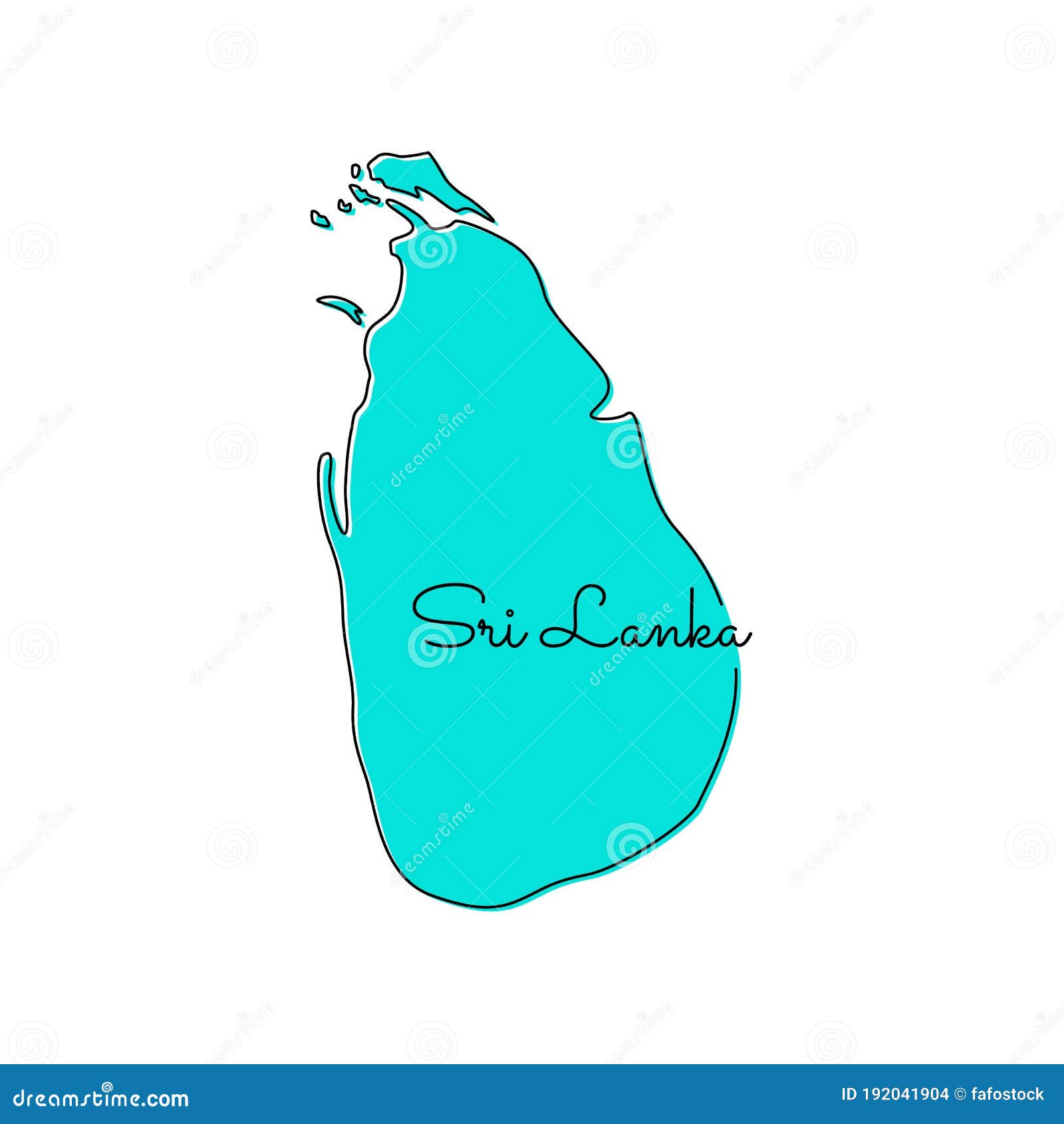Map of Sri Lanka Vector Design Template. Stock Vector - Illustration of ...