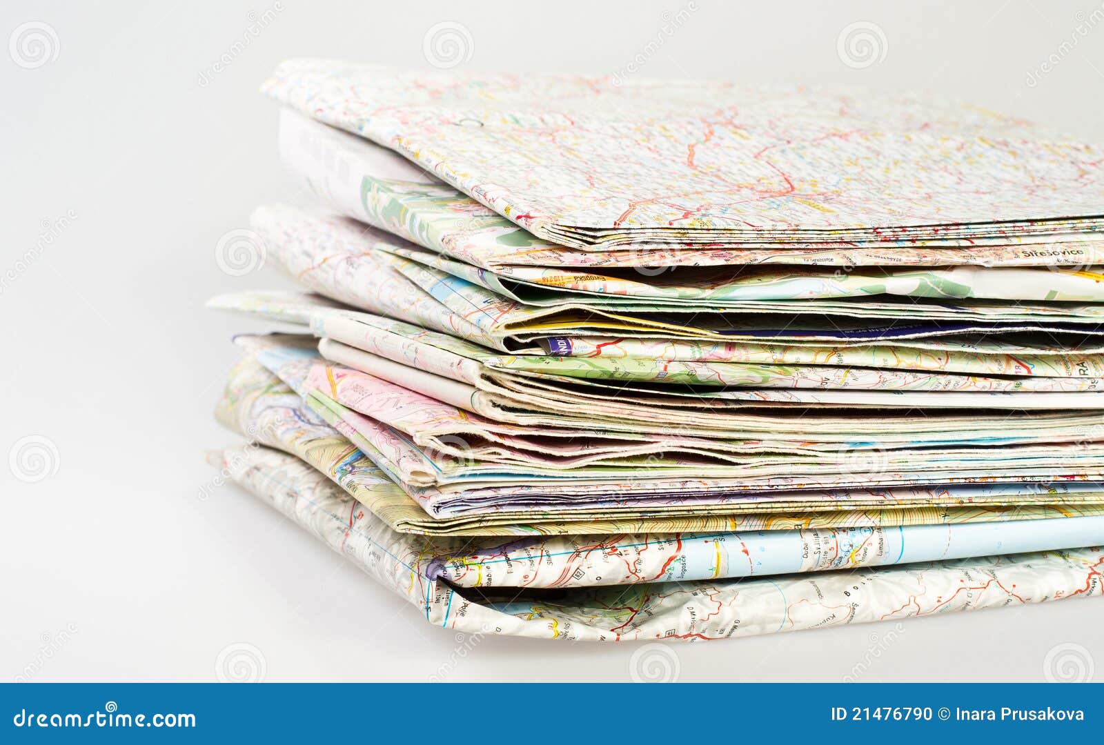 Map stacked over white stock photo. Image of research - 21476790