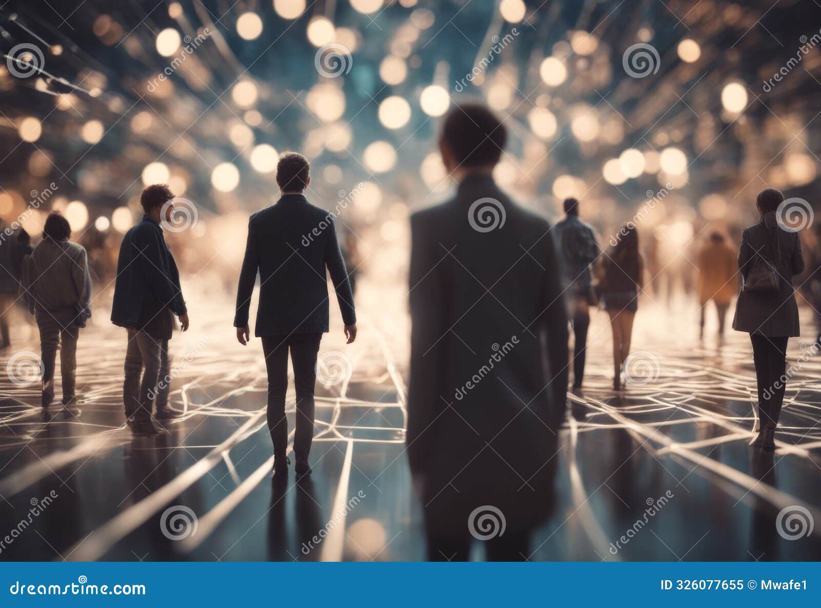 Map Standing Futuristic Communication Large Community Symbol ...