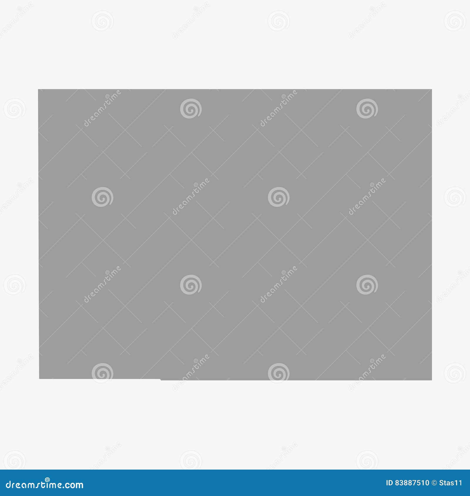 Colorado, CO, Gray Political Map, US State, The Centennial State Vector ...