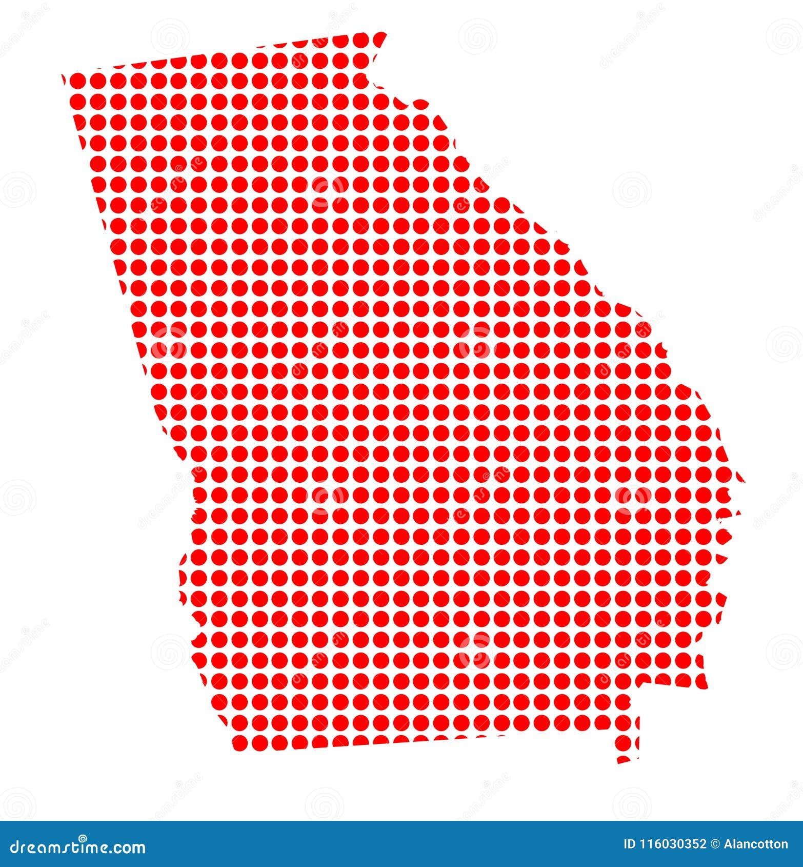 Red Dot Map of Georgia stock vector. Illustration of georgia - 116030352