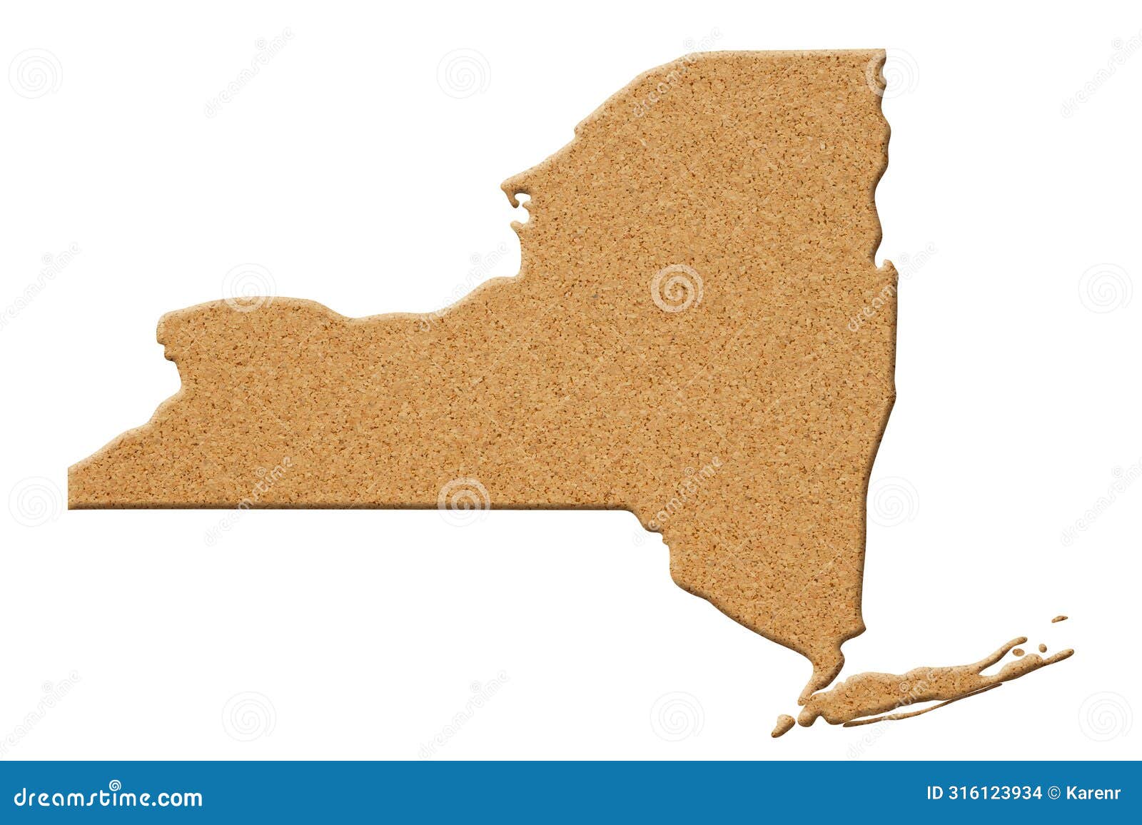 Map of the State of New York Stock Photo - Image of cork, york: 316123934