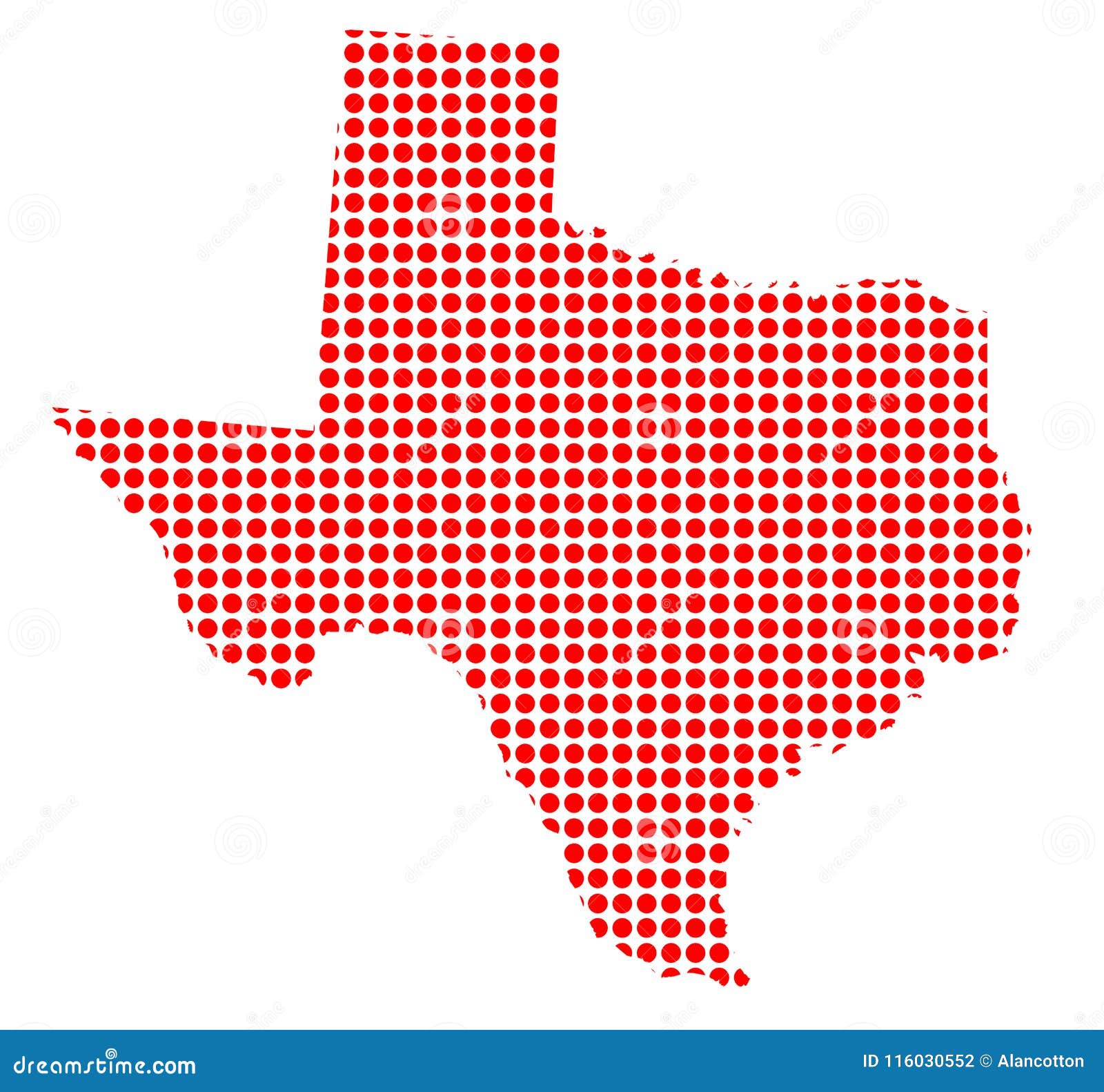 Red Dot Map of Texas stock vector. Illustration of metallic - 116030552