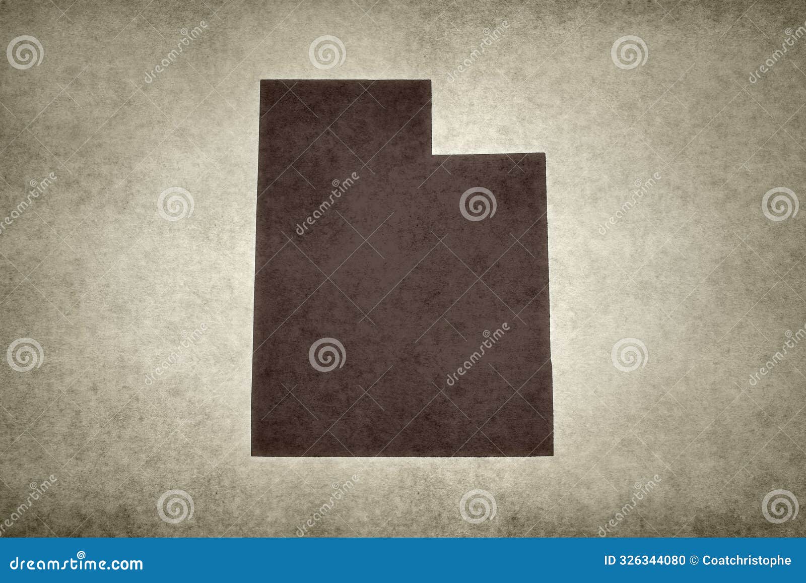 Map of the State of Utah on a Paper Stock Illustration - Illustration ...
