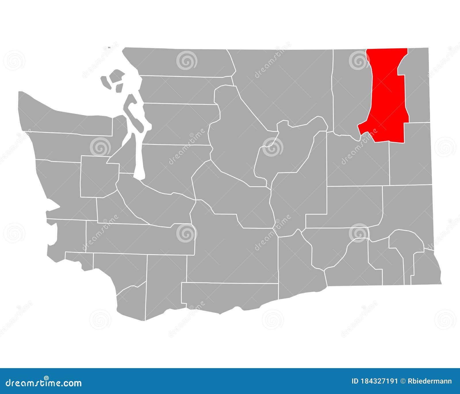 Map of Stevens in Washington Stock Vector - Illustration of stevens ...