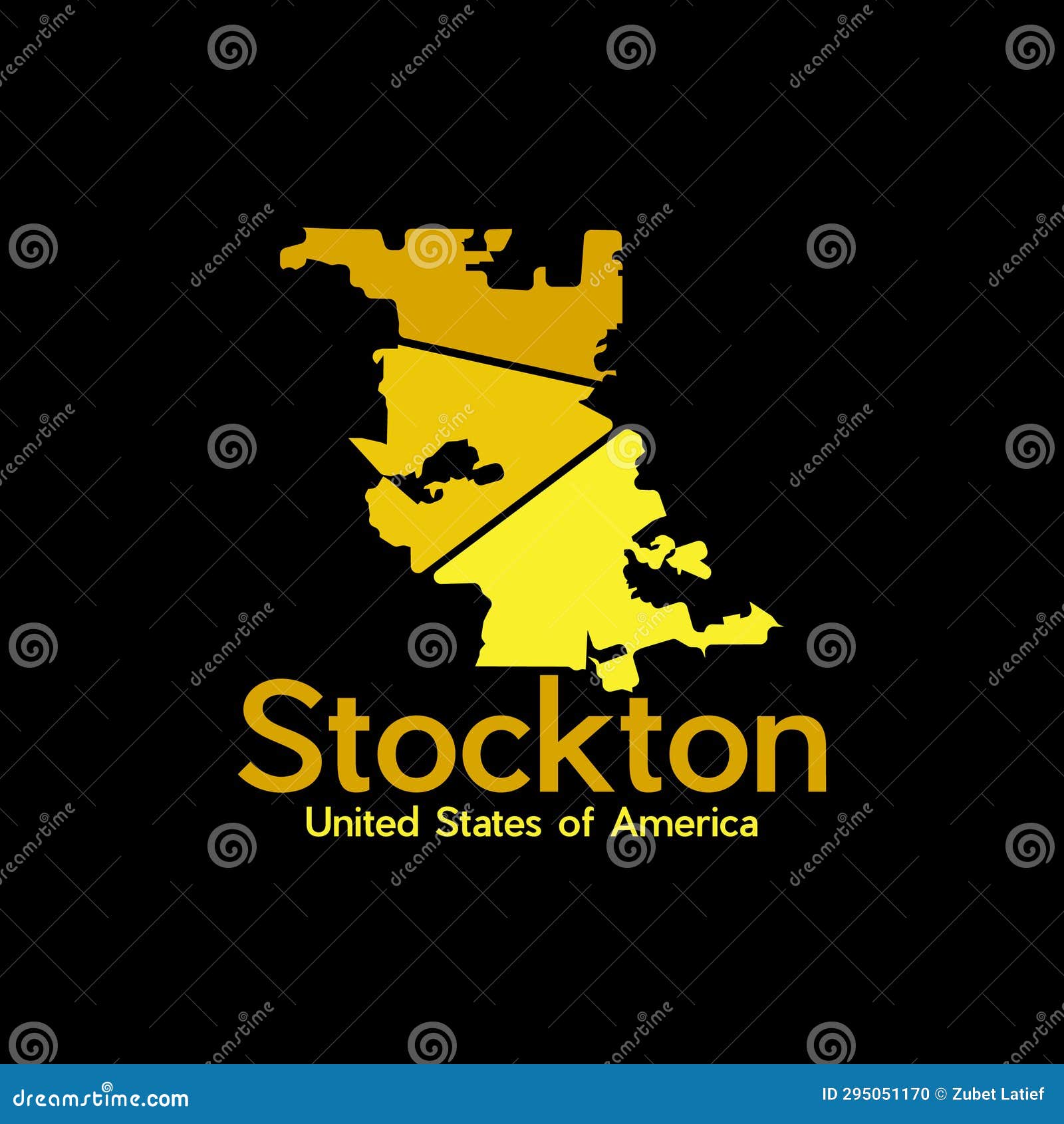 Stockton City On A USA Flag Background, 3D Rendering. United States Of ...
