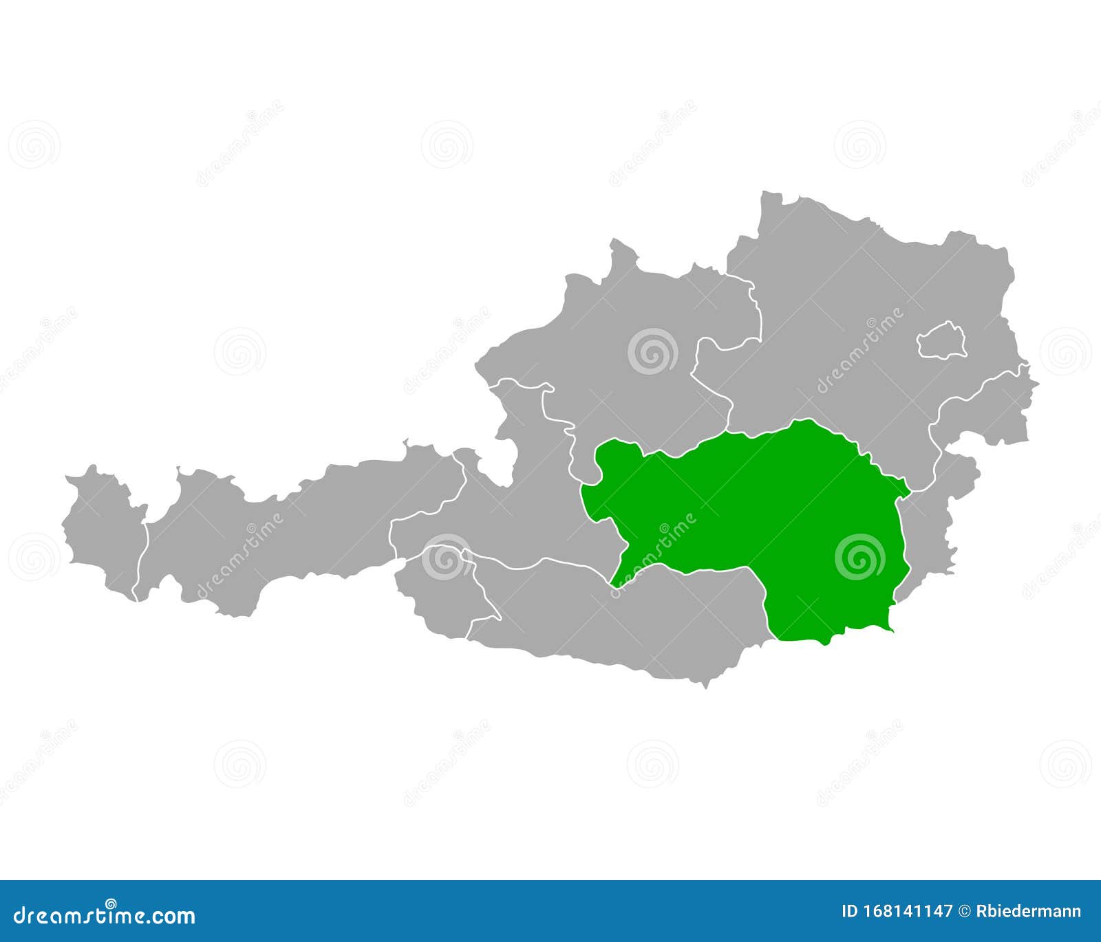 Map of Styria in Austria stock vector. Illustration of green - 168141147