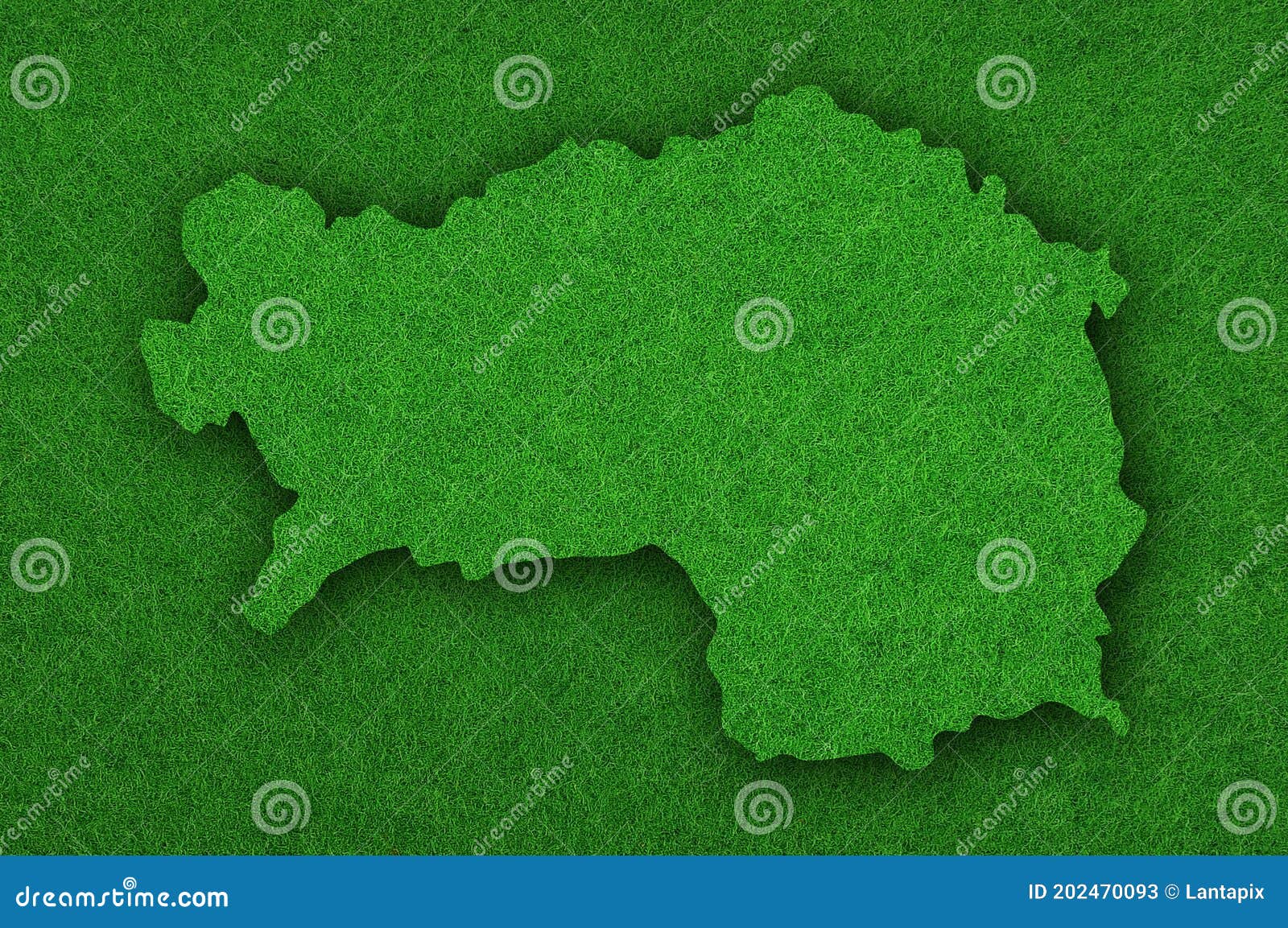 Map of Styria on Green Felt Stock Illustration - Illustration of state ...