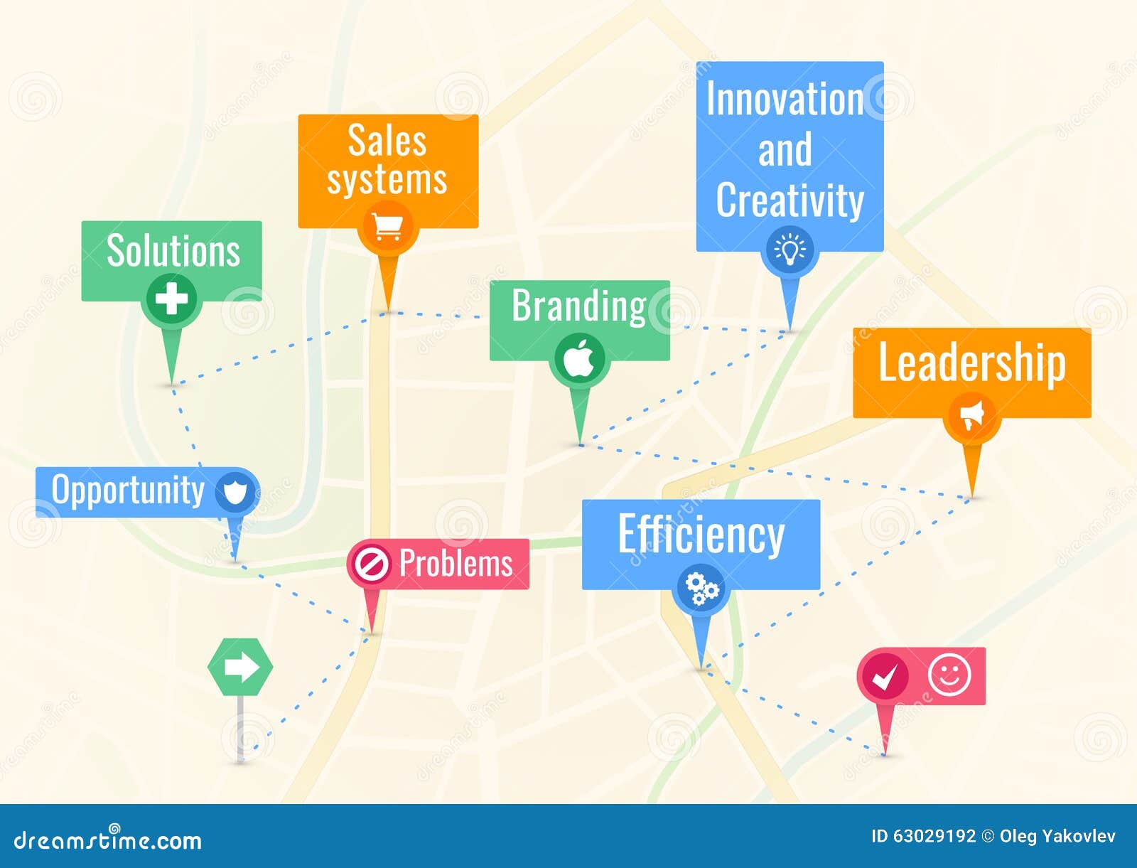 Map of success stock illustration. Illustration of colors - 63029192