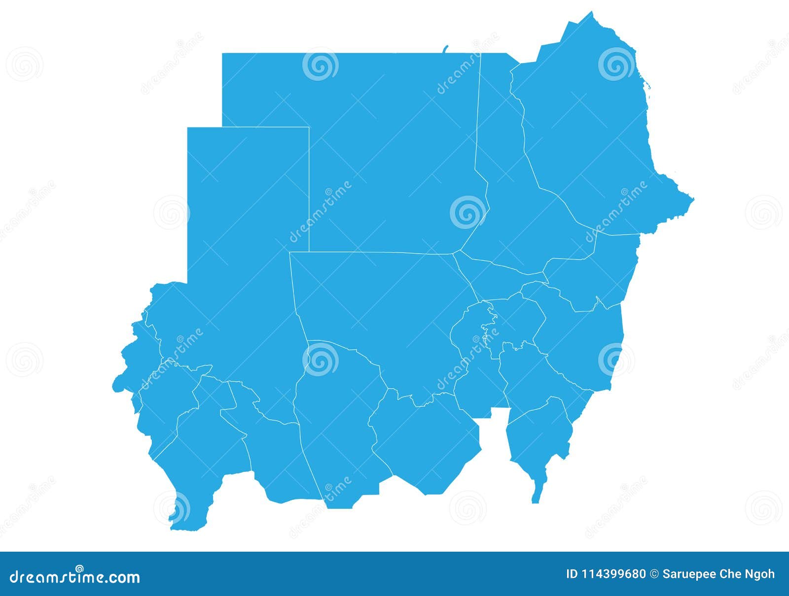 Map of Sudan. High Detailed Vector Map - Sudan Stock Vector ...