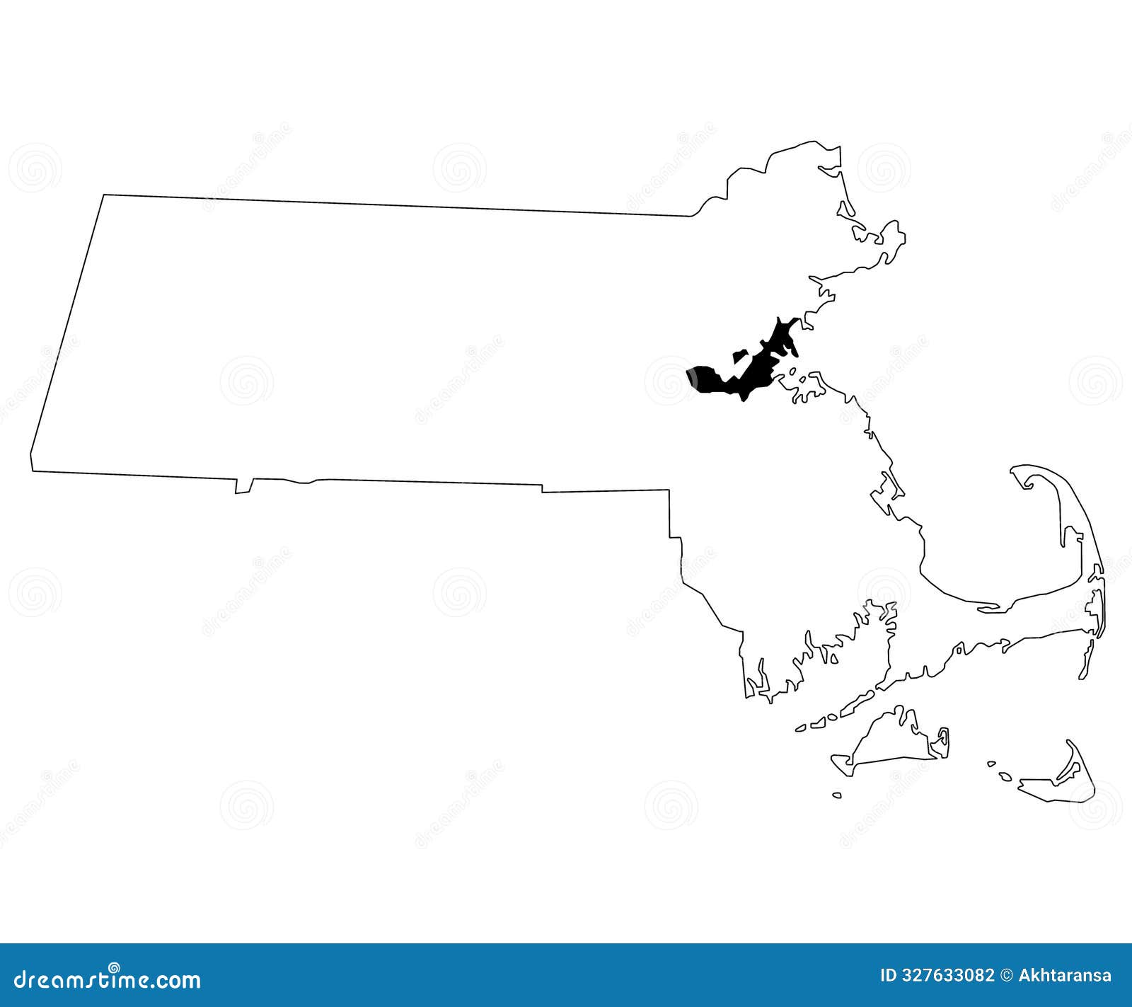 Map Of Suffolk County In New York State On White Background. Single ...