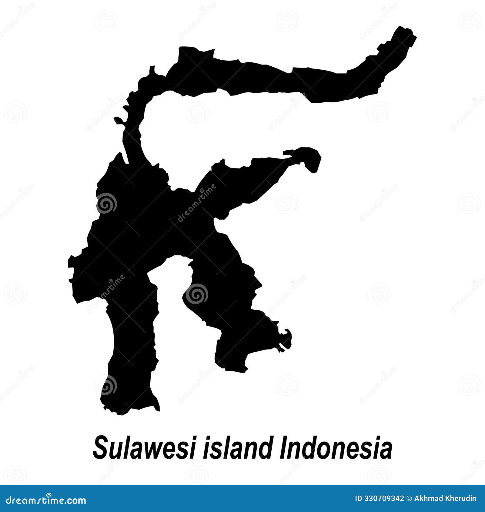 Map Of Sulawesi Island Vector Illustration | CartoonDealer.com #330709342