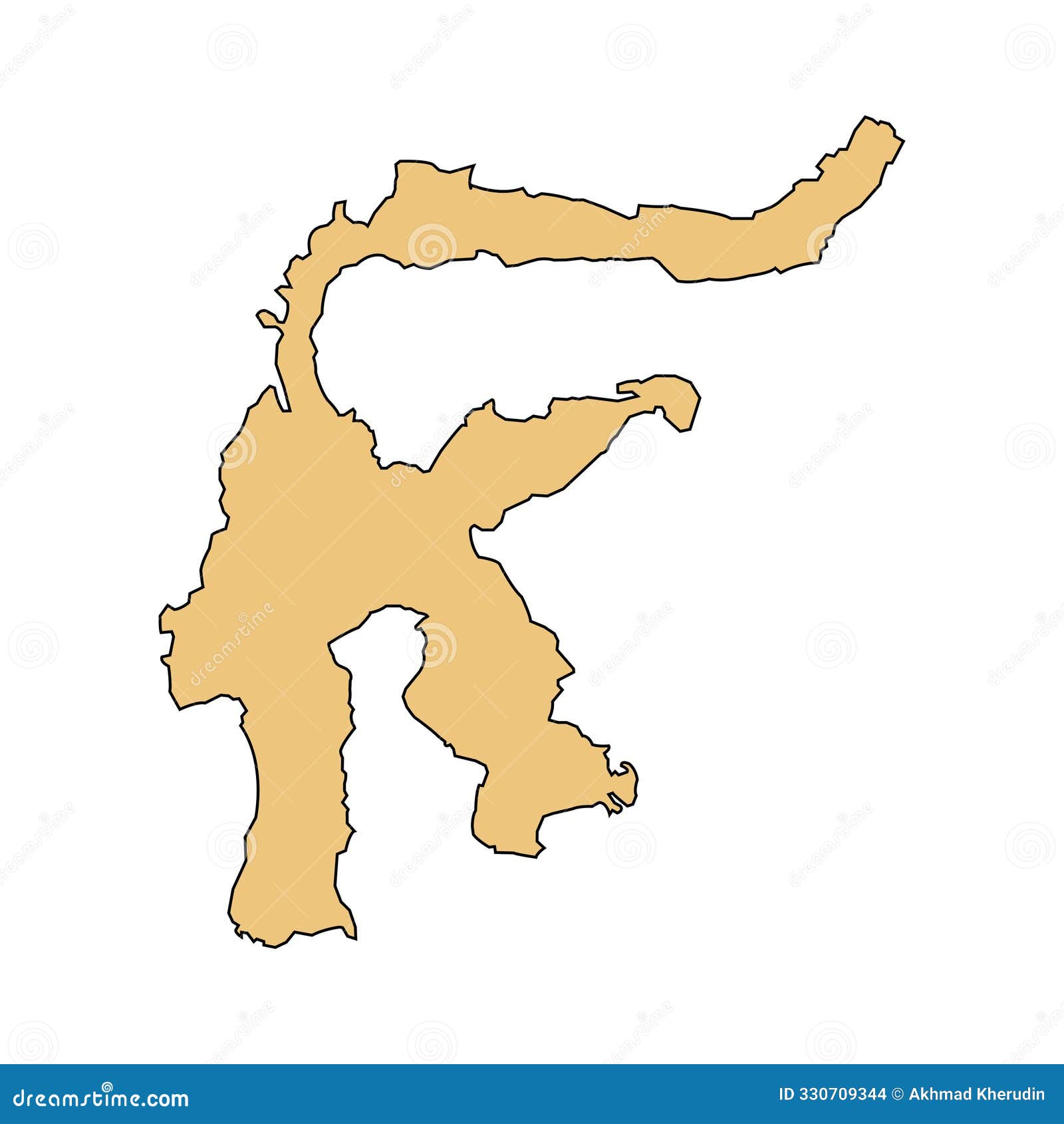 Map of Sulawesi Island stock vector. Illustration of element - 330709344