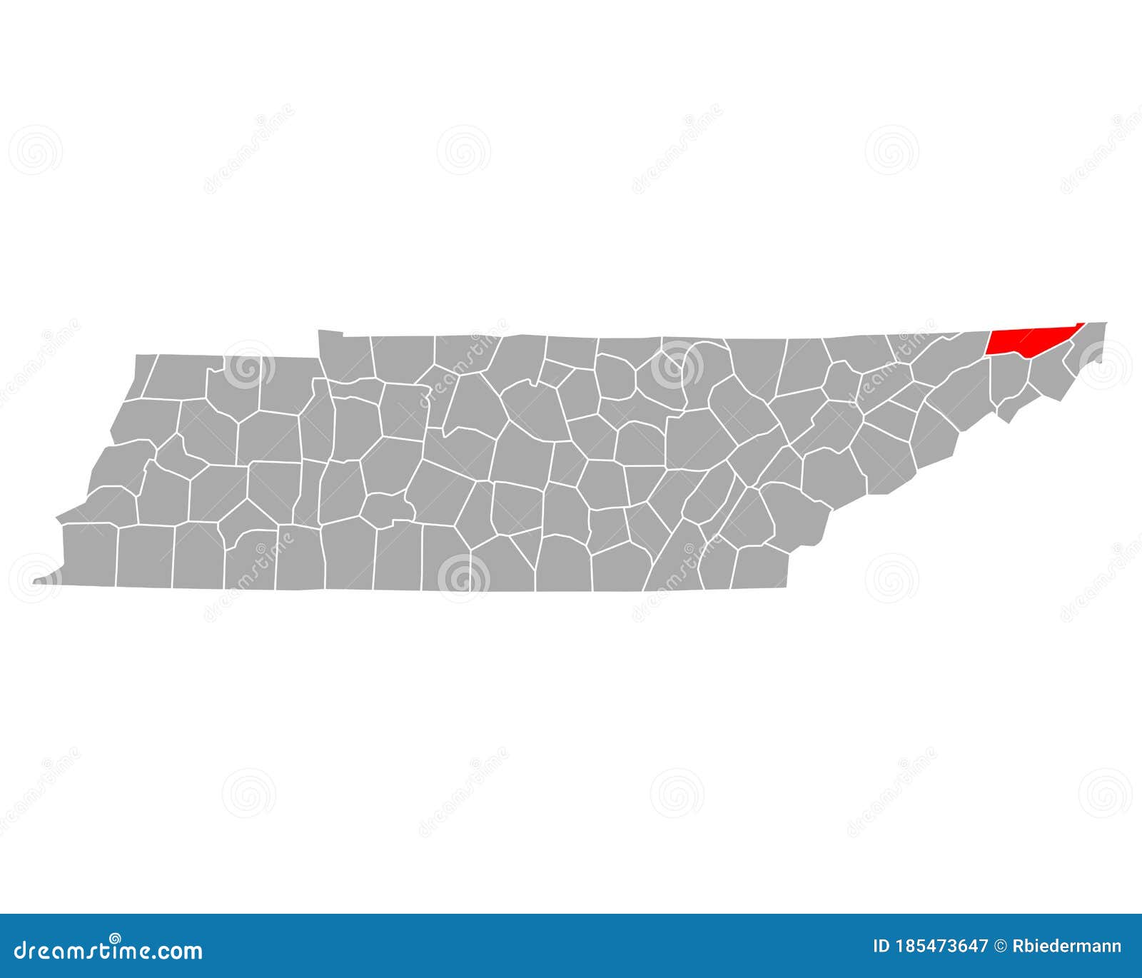 Map of Sullivan in Tennessee Stock Vector - Illustration of contour ...