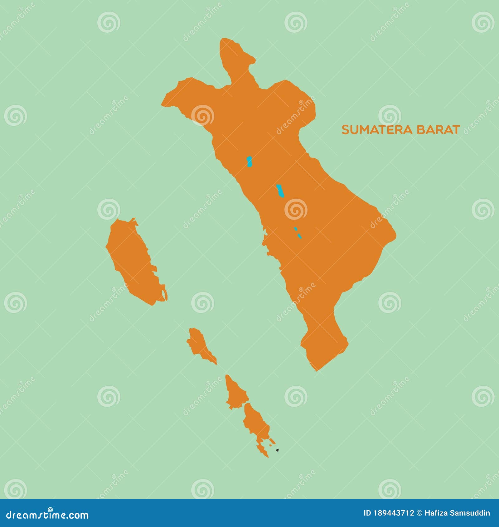 Map of Sumatera Barat. Vector Illustration Decorative Design Stock ...