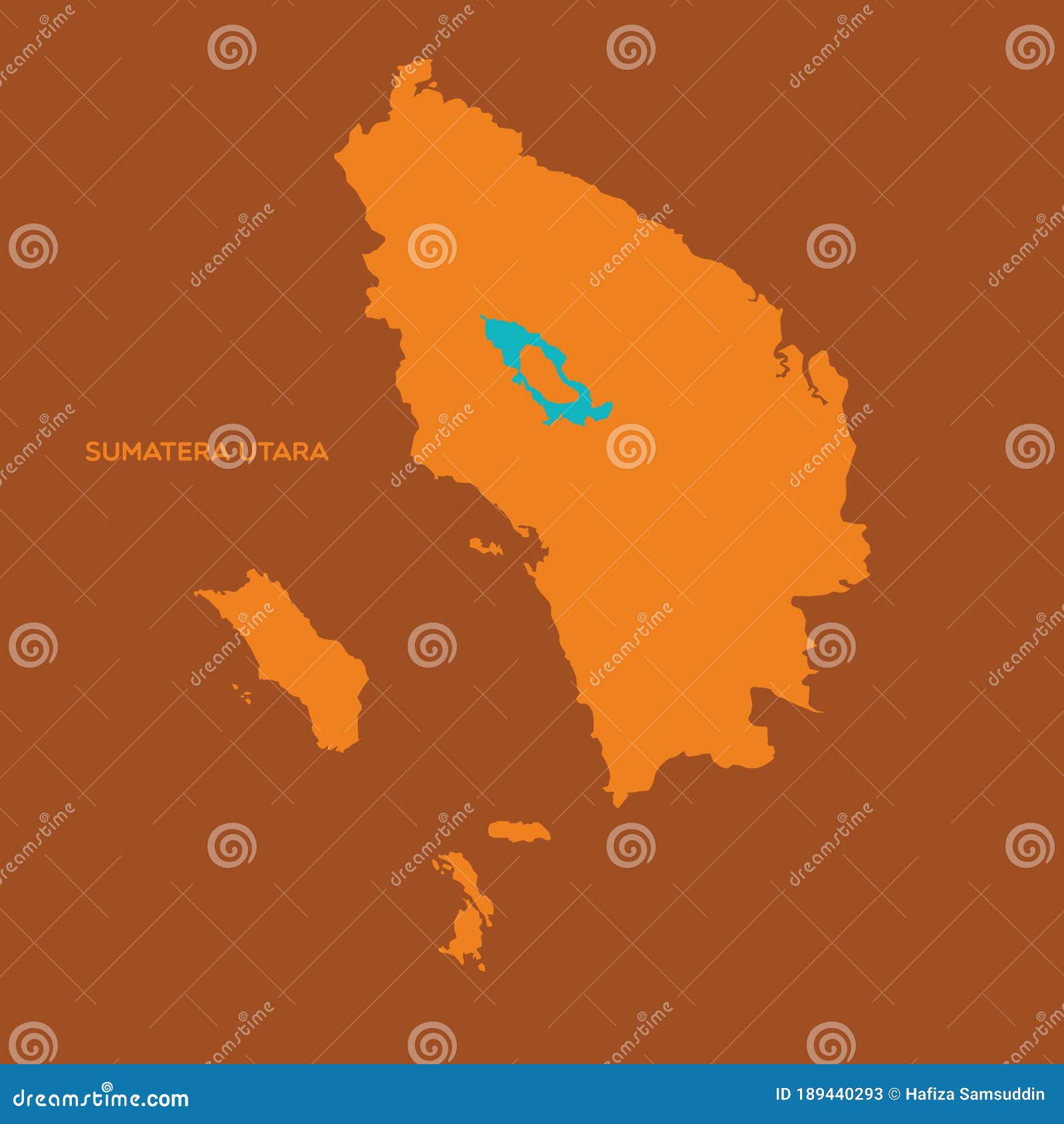 Map of Sumatera Utara. Vector Illustration Decorative Design Stock ...