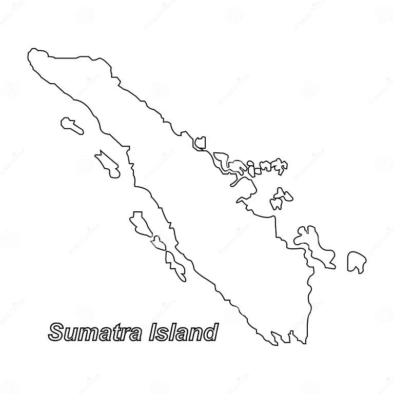 Map of Sumatra Island stock vector. Illustration of collage - 330709366