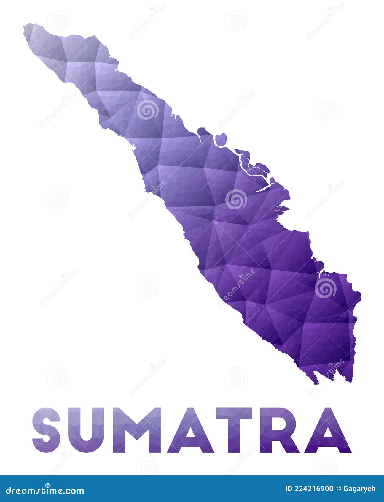 Map of Sumatra. stock vector. Illustration of isolated - 224216900