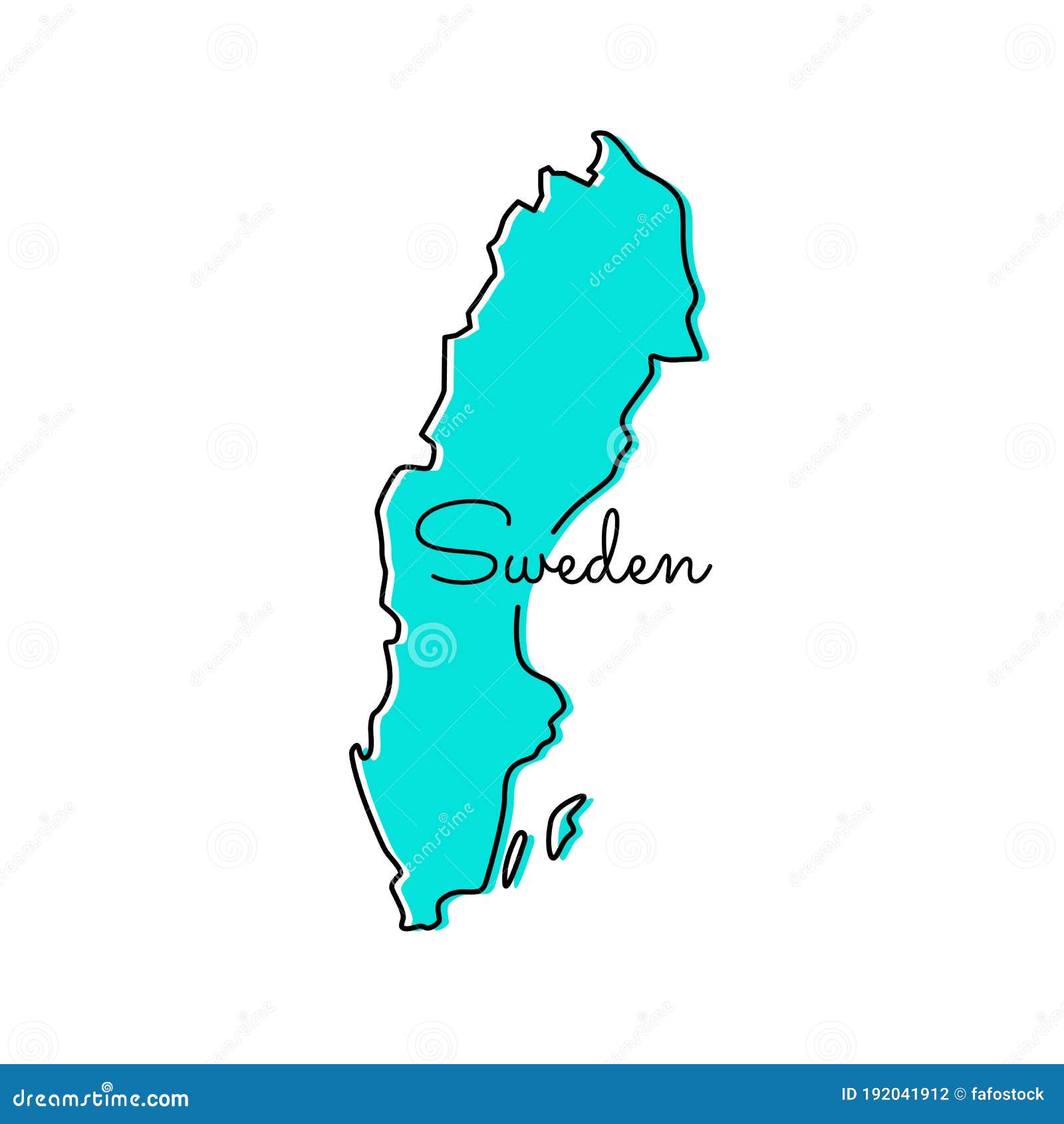 Map of Sweden Vector Design Template. Stock Vector - Illustration of ...
