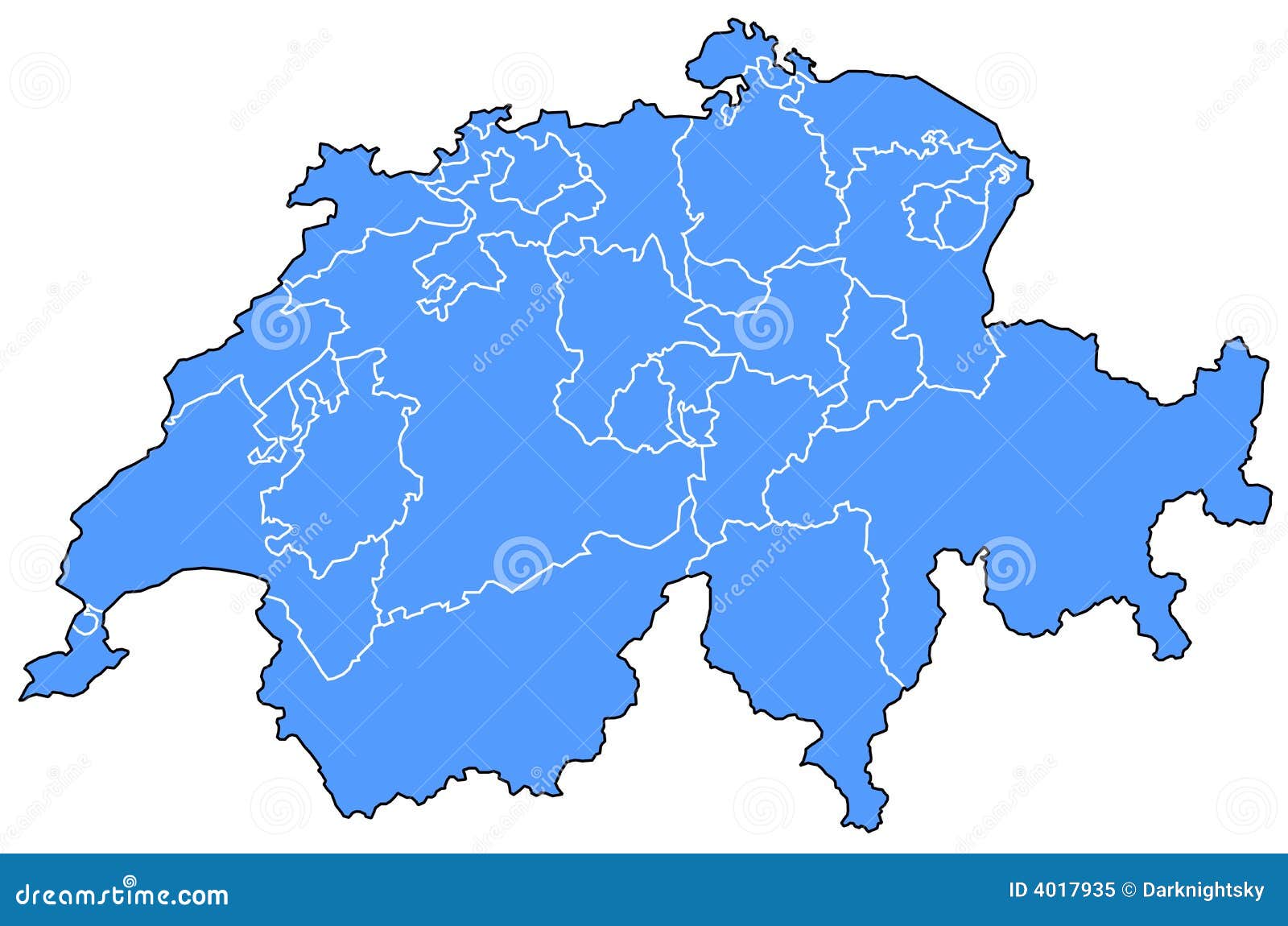 Map of Switzerland stock illustration. Illustration of borderline - 4017935