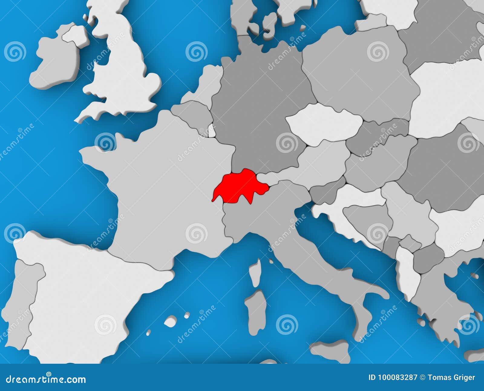 Map of Switzerland stock illustration. Illustration of switzerland ...