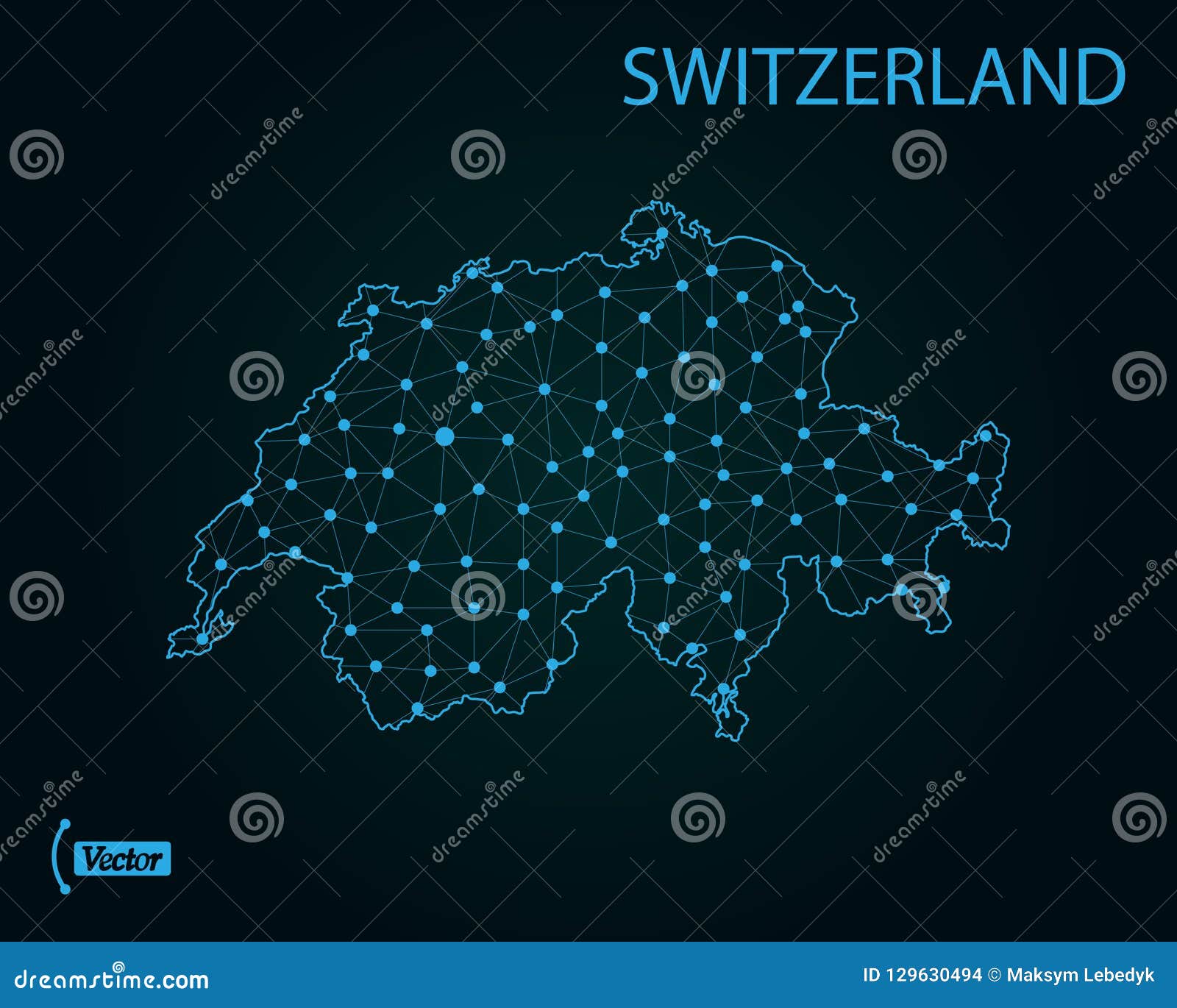 Map of Switzerland. Vector Illustration. World Map Stock Illustration ...