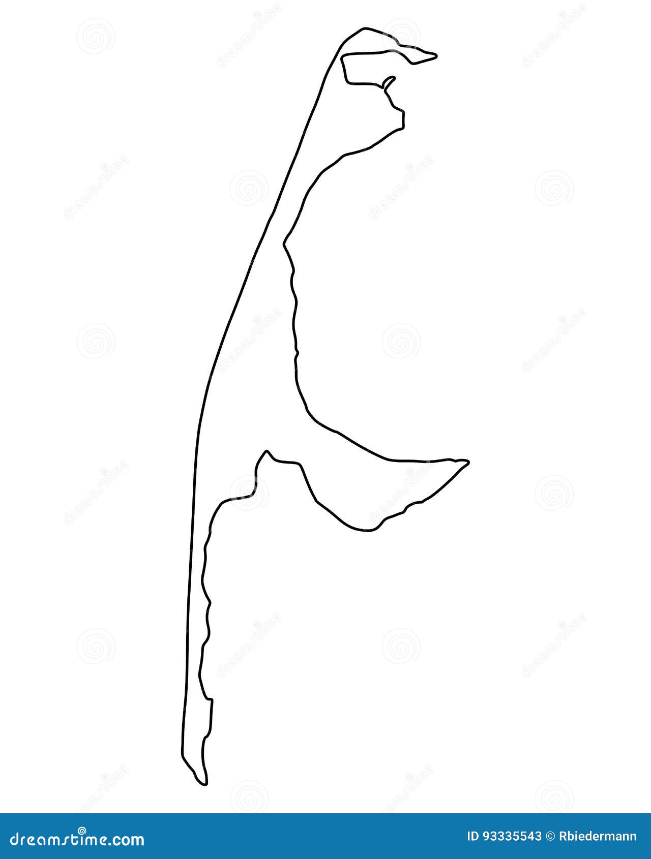 Map Of Sylt Island On Transparent Background Cartoon Vector ...