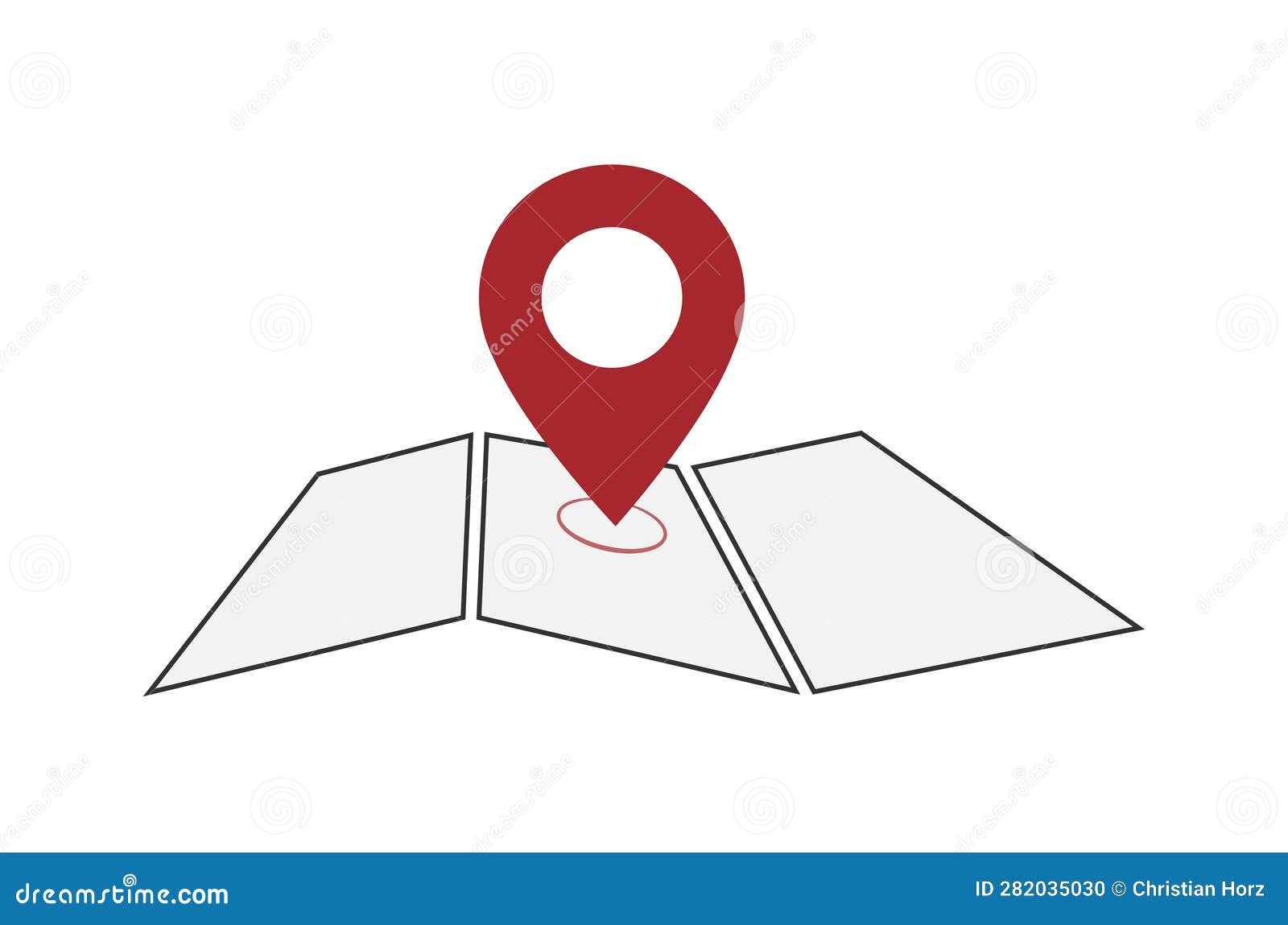 Map Symbol with Location Marker Pin Stock Vector - Illustration of ...