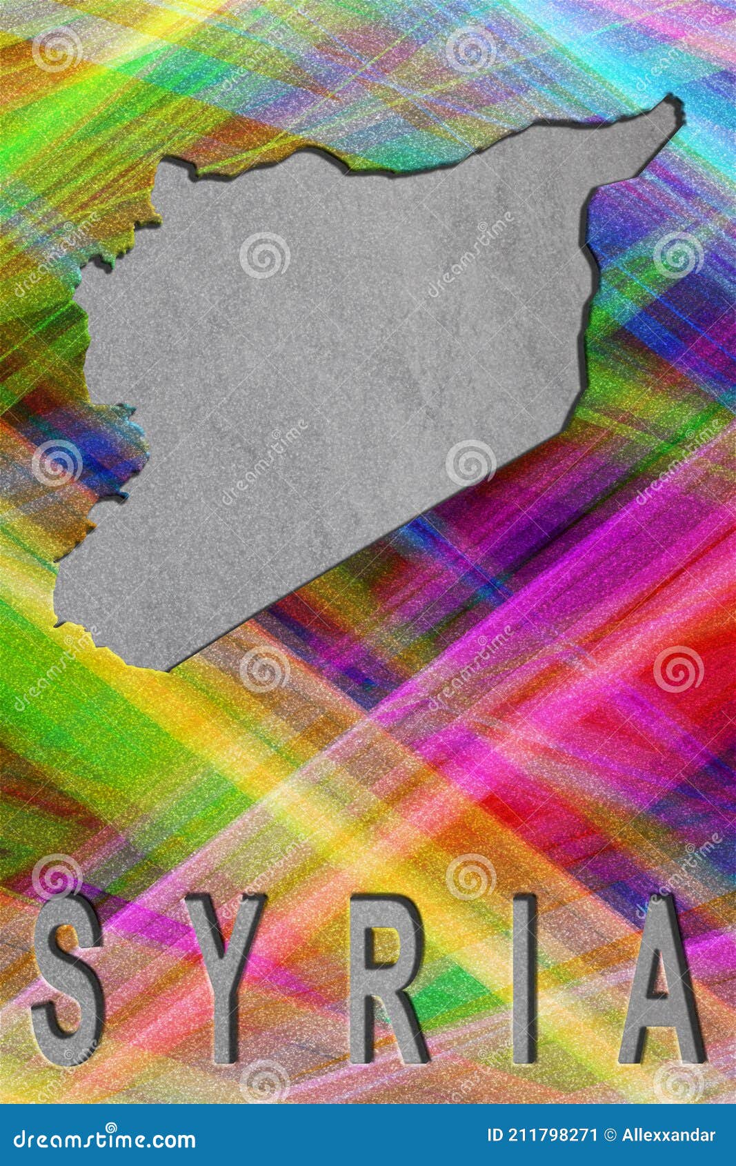 Colorful Syria Political Map With Clearly Labeled, Separated Layers ...