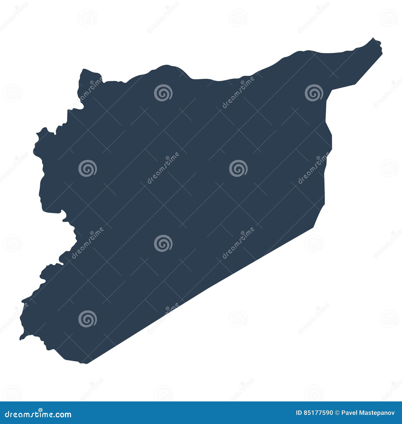Map Syria Geographical Political on a White Background Closeup Stock ...