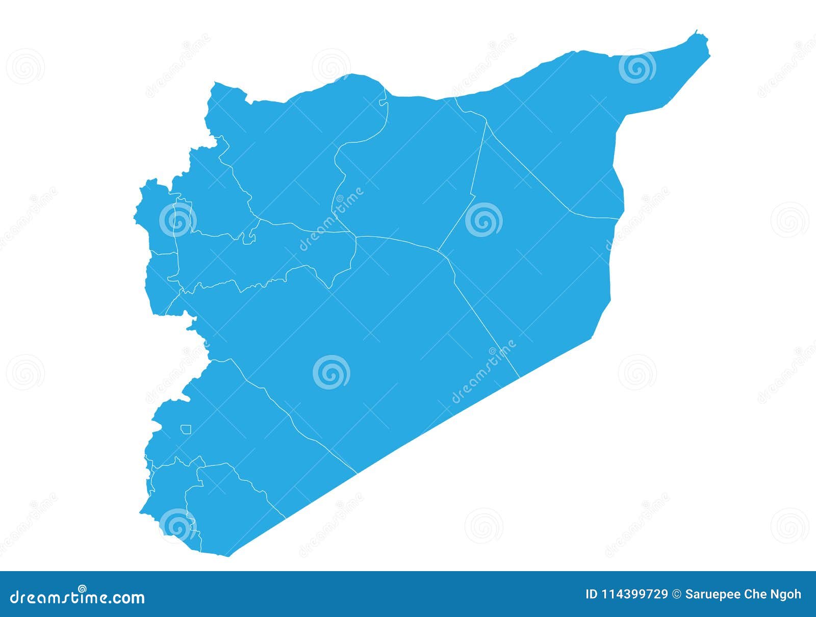 Map Of Syria. High Detailed Vector Map - Syria. Stock Vector ...
