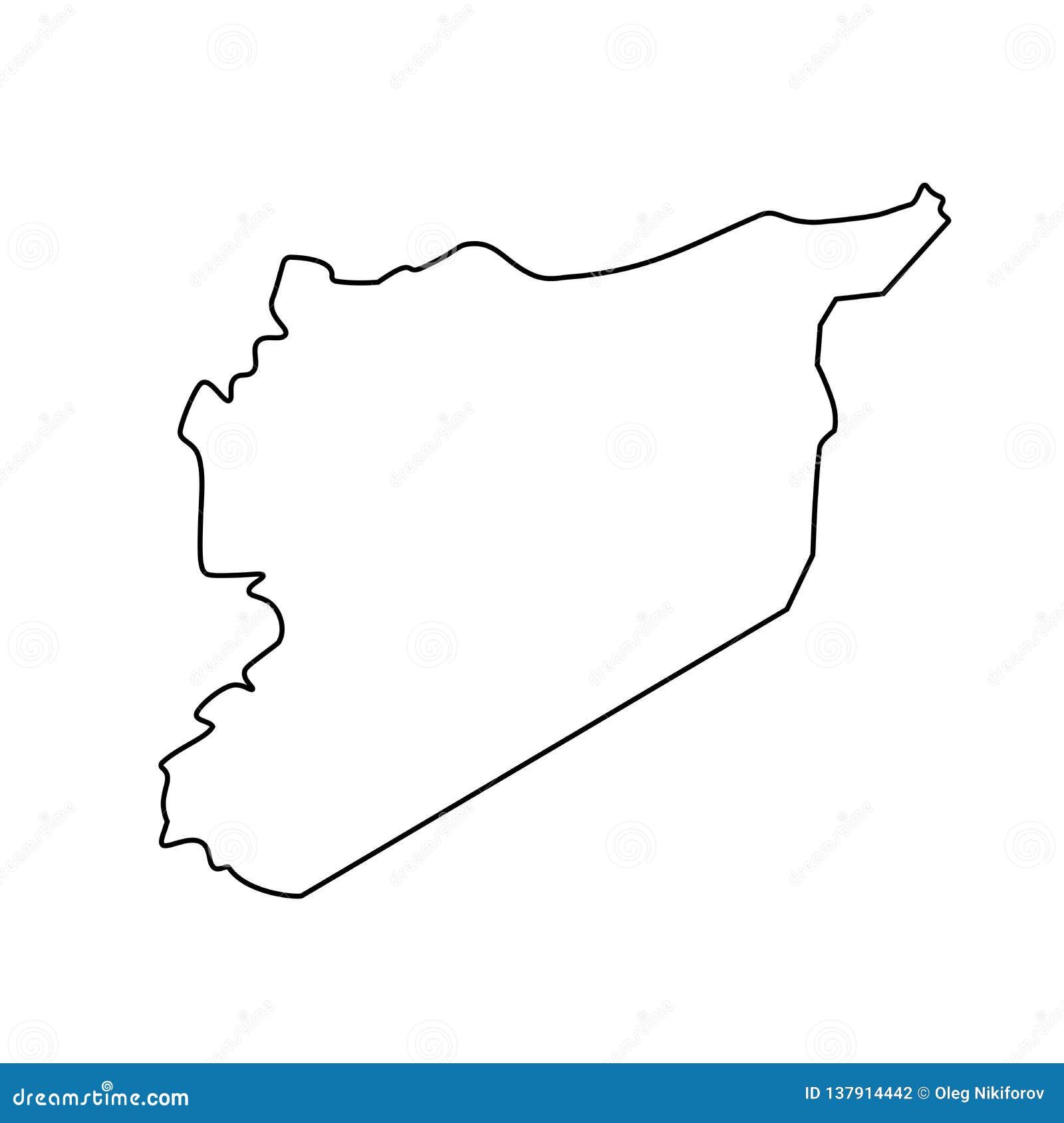 Map of Syria - outline stock illustration. Illustration of syria ...