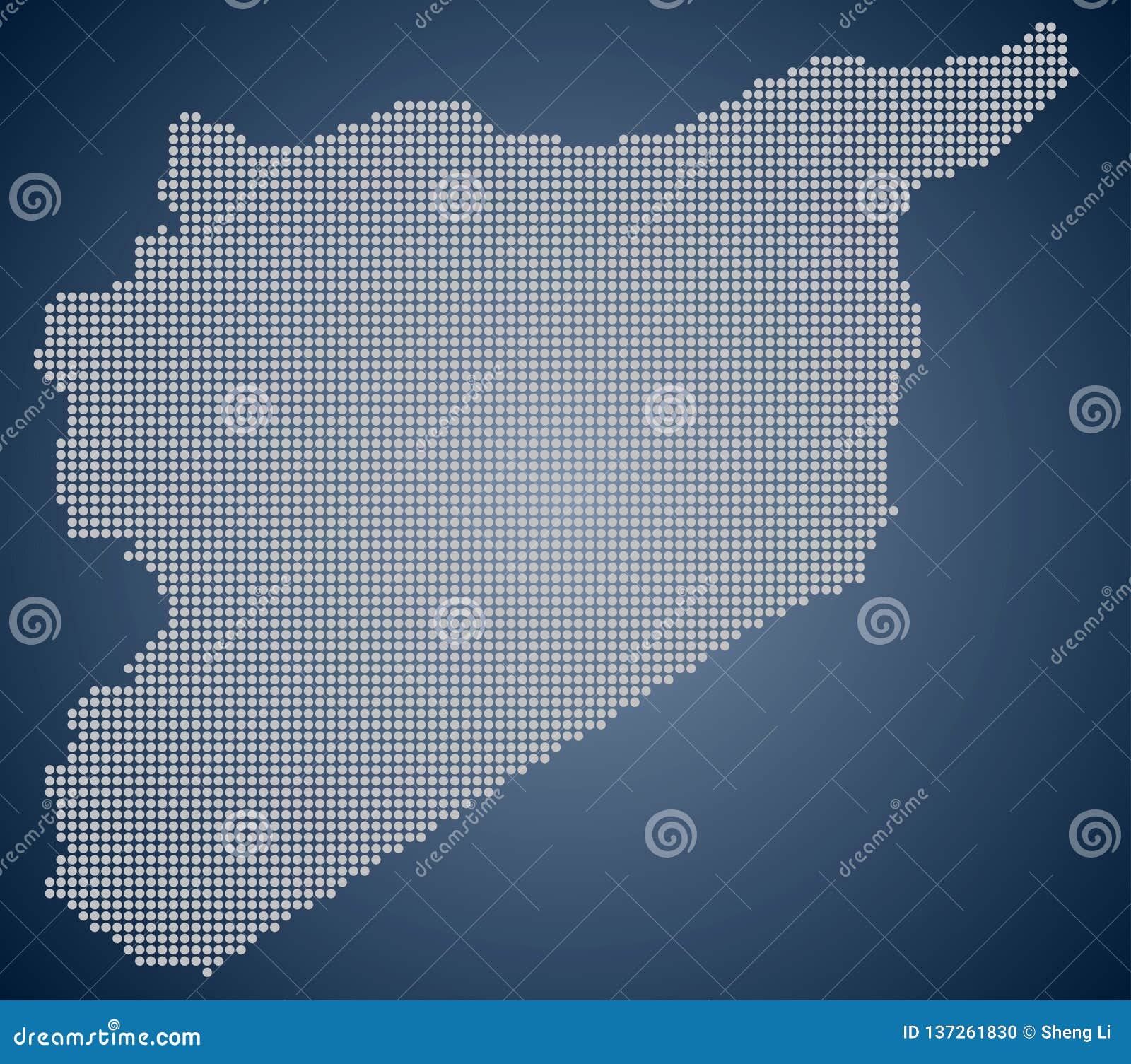 Pixel Map Of Syria. Vector Dotted Map Of Syria Isolated On White ...