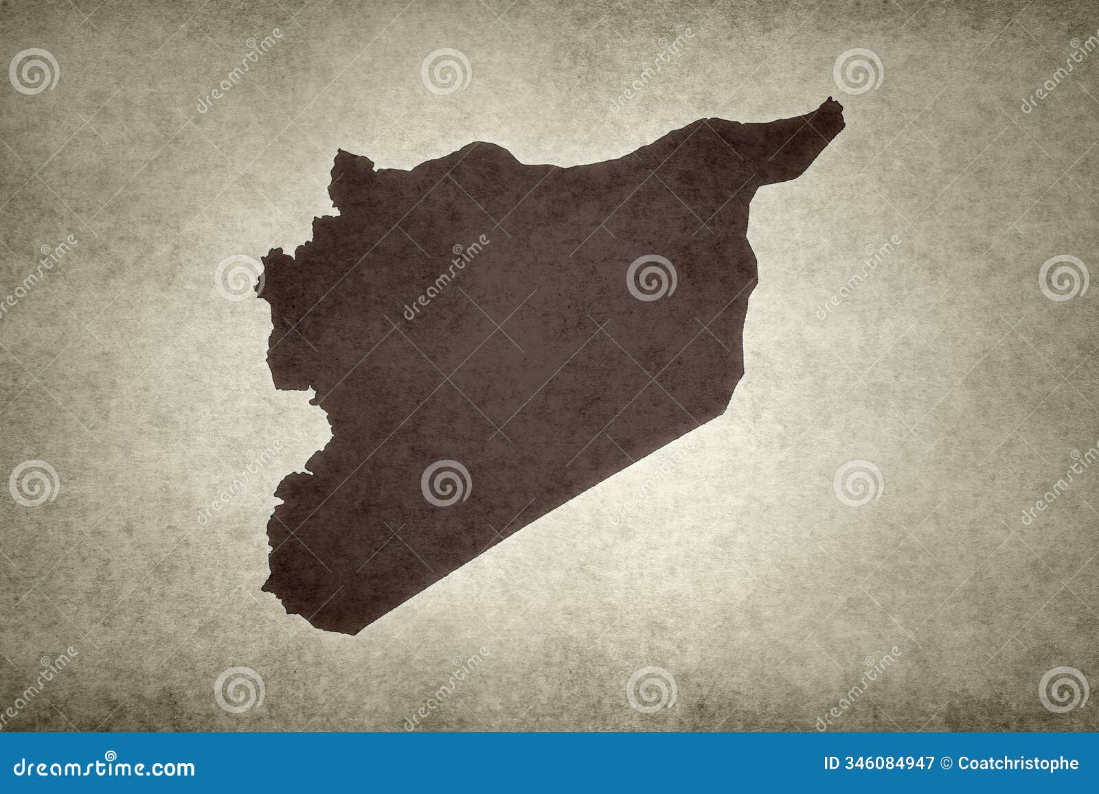 Map of Syria Printed on a Paper Stock Illustration - Illustration of ...