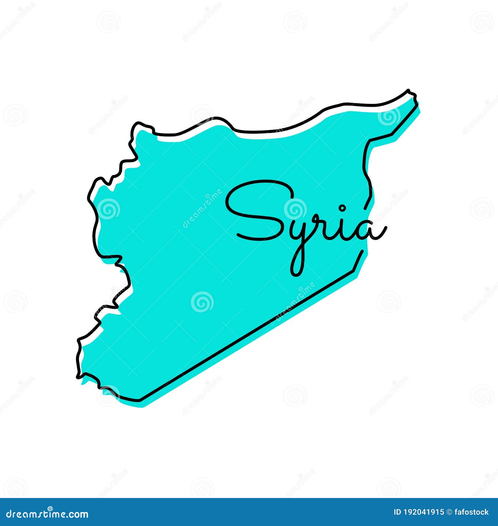 Map of Syria Vector Design Template. Stock Vector - Illustration of ...