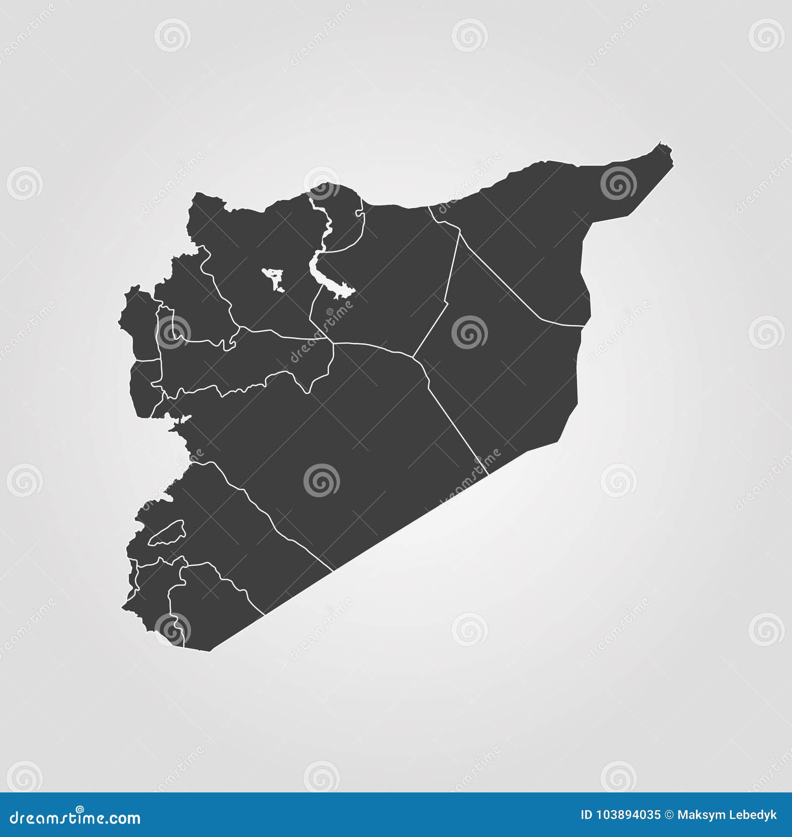 Map of Syria stock illustration. Illustration of boundary - 103894035