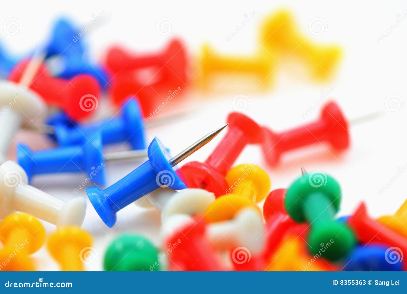 Map tacks stock image. Image of blue, isolated, yellow - 8355363