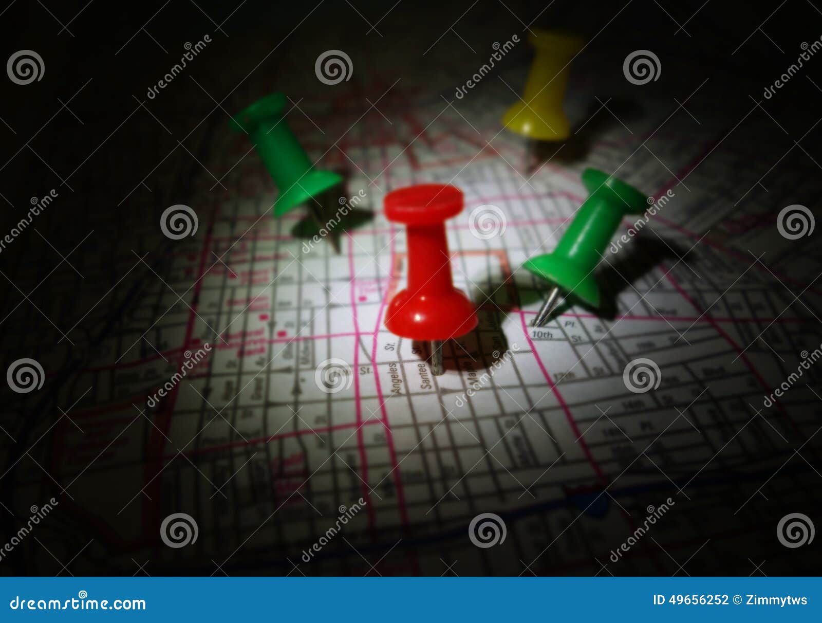 Map tacks stock photo. Image of thumbtacks, pinpoint - 49656252