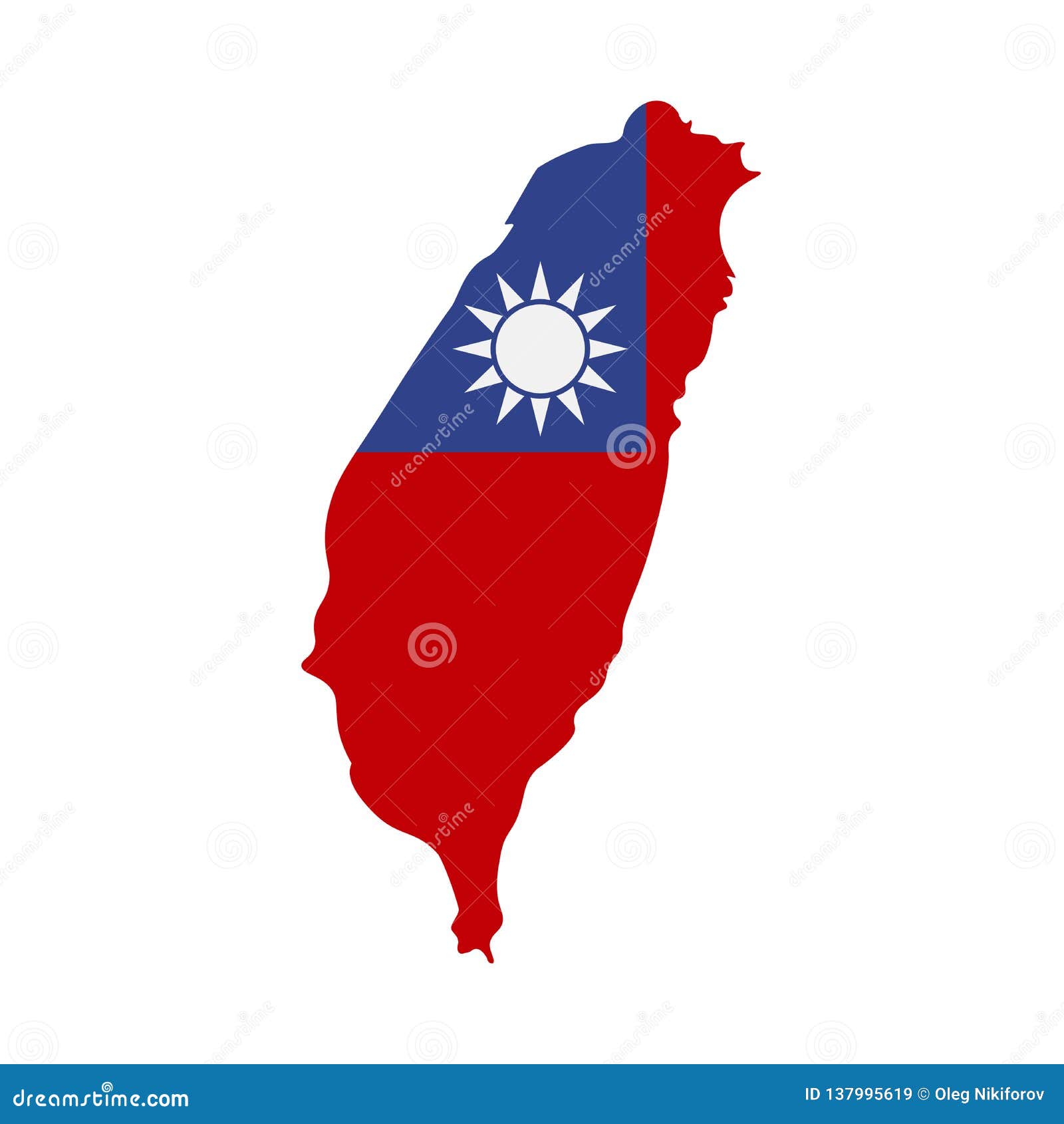 Map of Taiwan - flag stock illustration. Illustration of atlas - 137995619