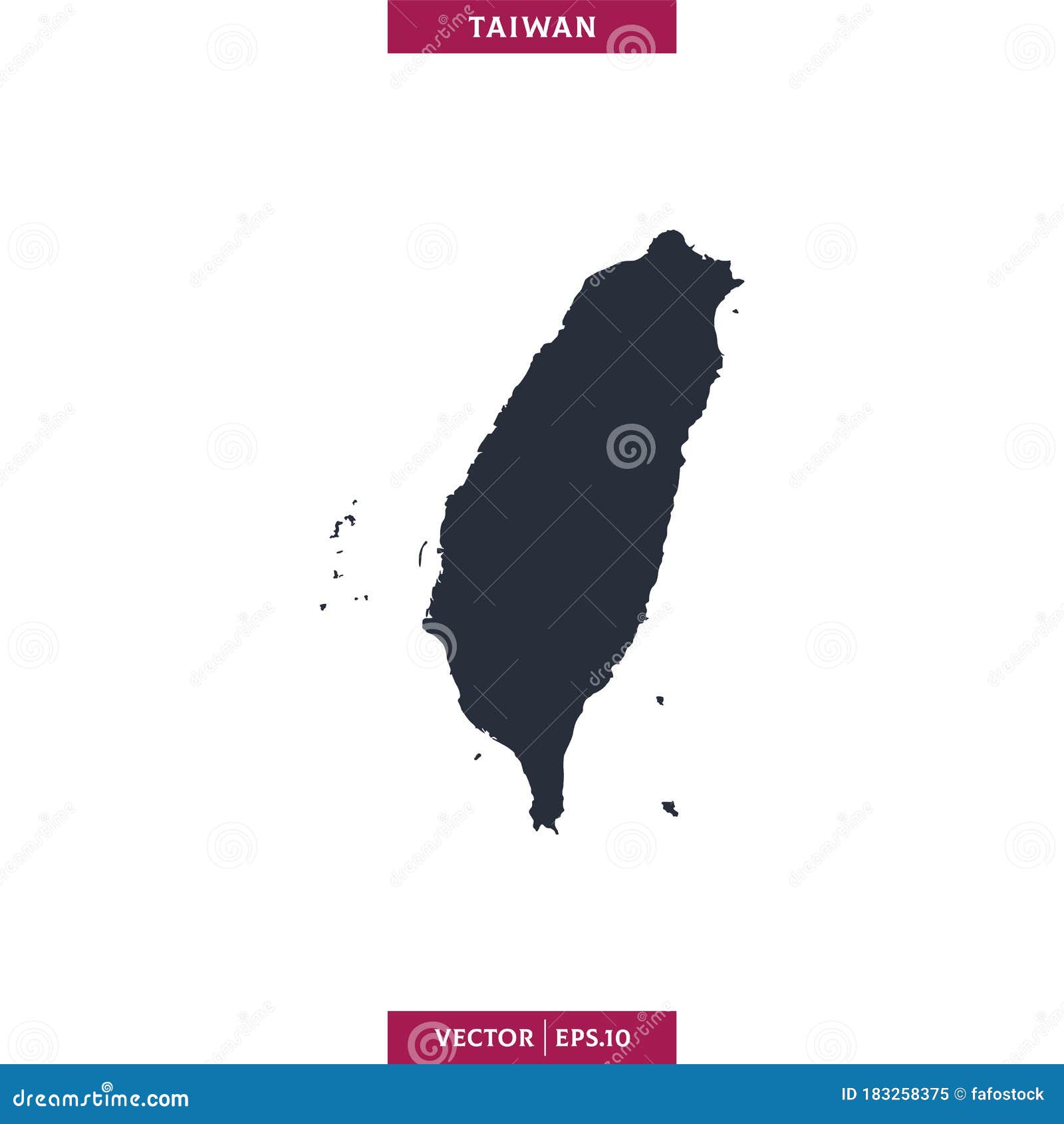 Taiwan - Detailed Editable Political Map With Labeling. Vector ...