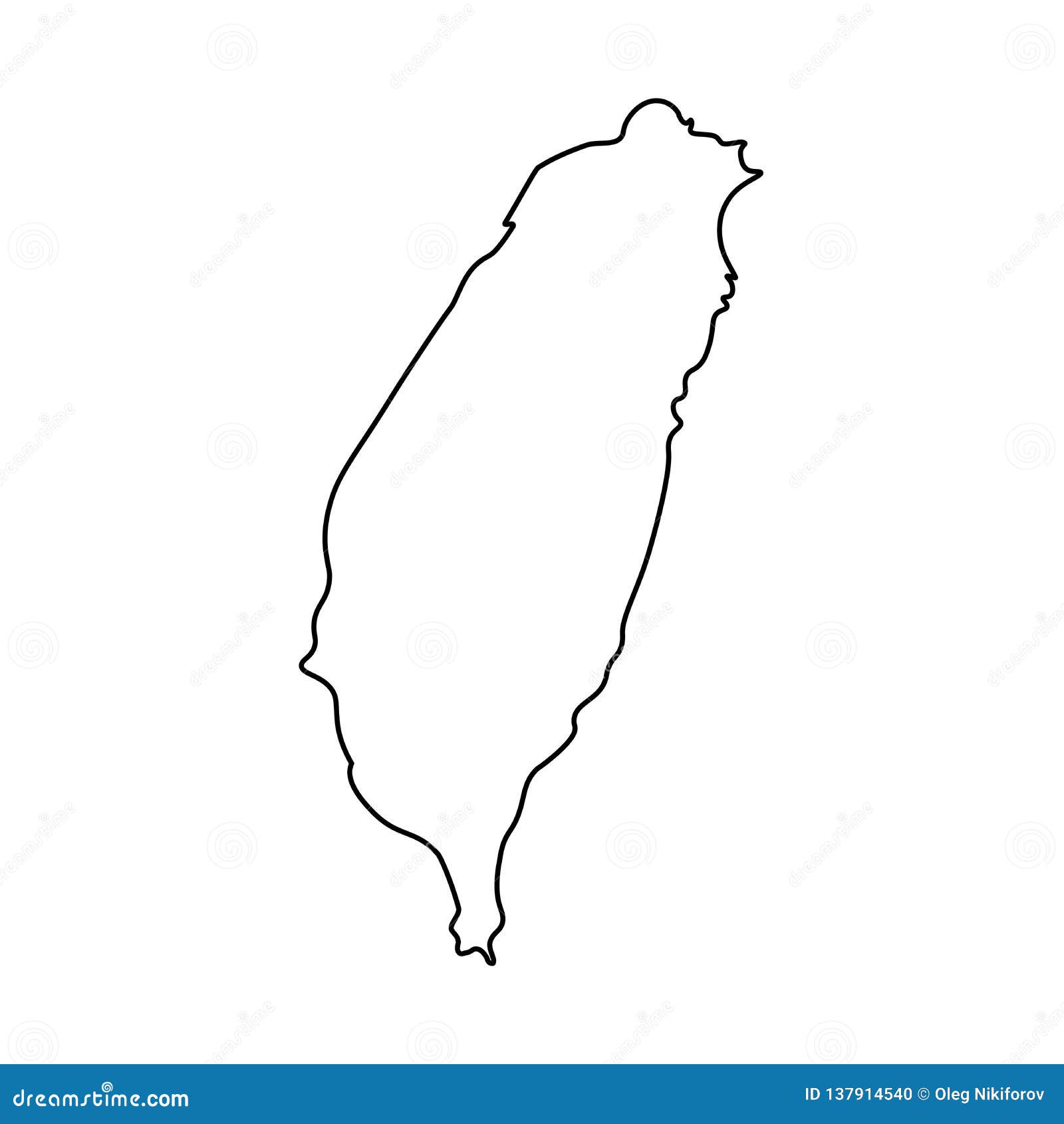 Map of Taiwan - outline stock illustration. Illustration of line ... Map of Taiwan - outline stock illustration. Illustration of line ...