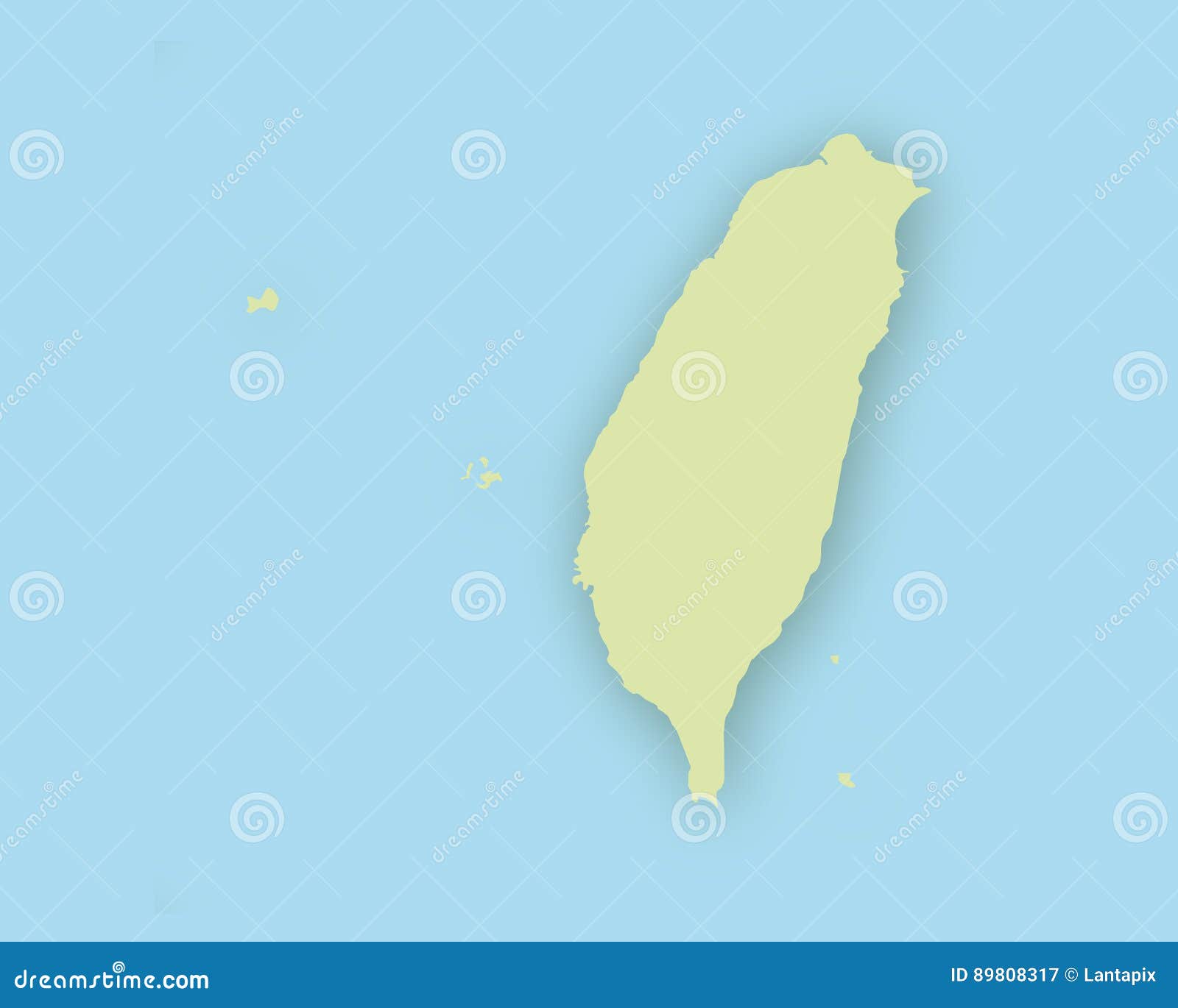 Map of Taiwan with shadow stock vector. Illustration of shape - 89808317