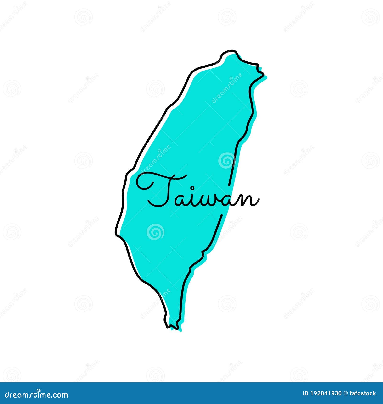 Map of Taiwan Vector Design Template. Stock Vector - Illustration of ...