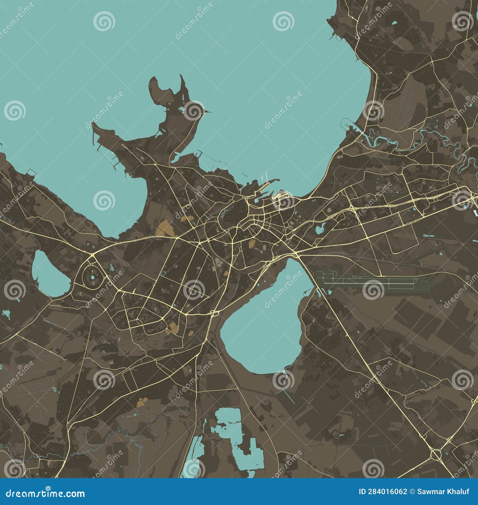 Map of Tallinn, Estonia stock vector. Illustration of drawing - 284016062