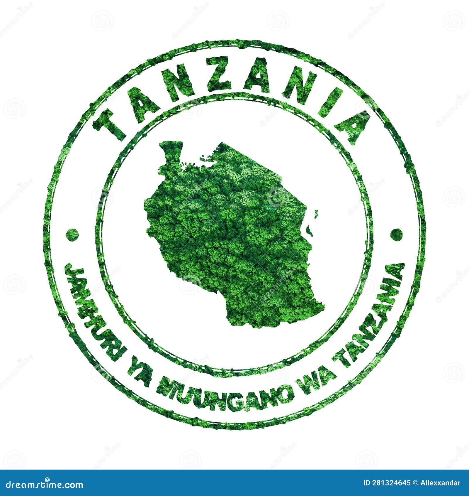 Map of Tanzania, Postal Stamp, Sustainable Development, CO2 Emission ...